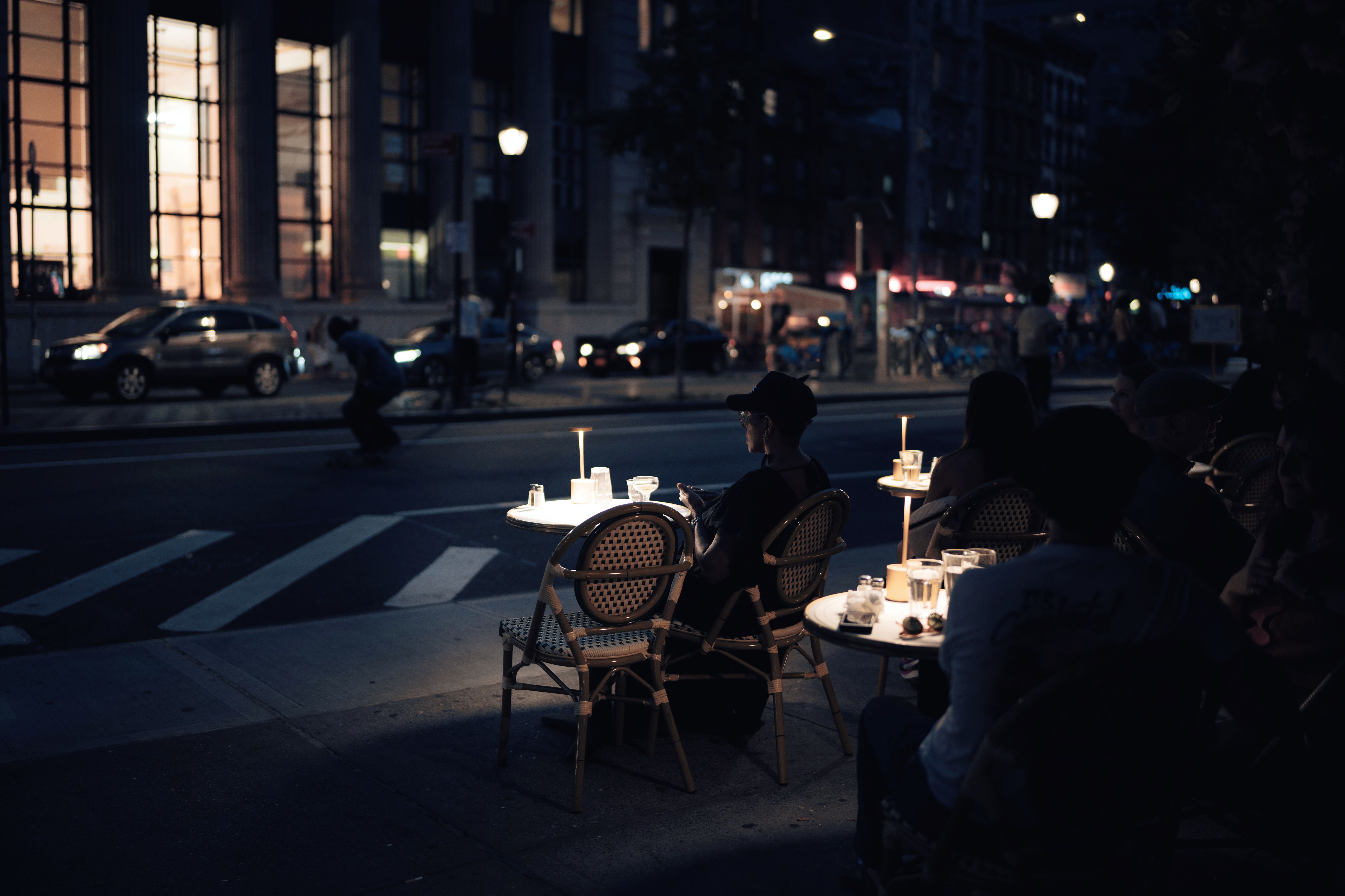 People in a City at Night · Free Stock Photo