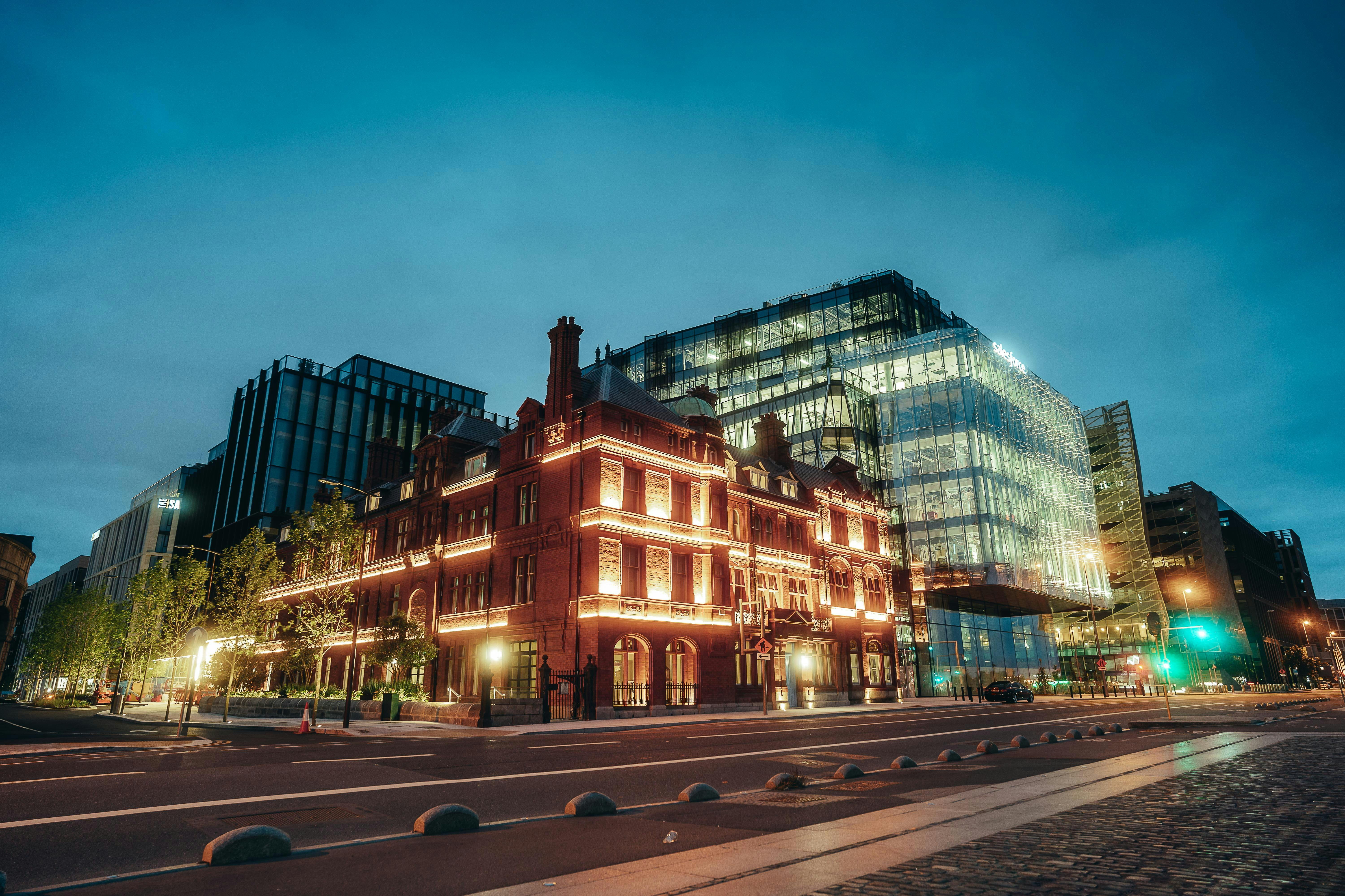 City Buildings at Night · Free Stock Photo