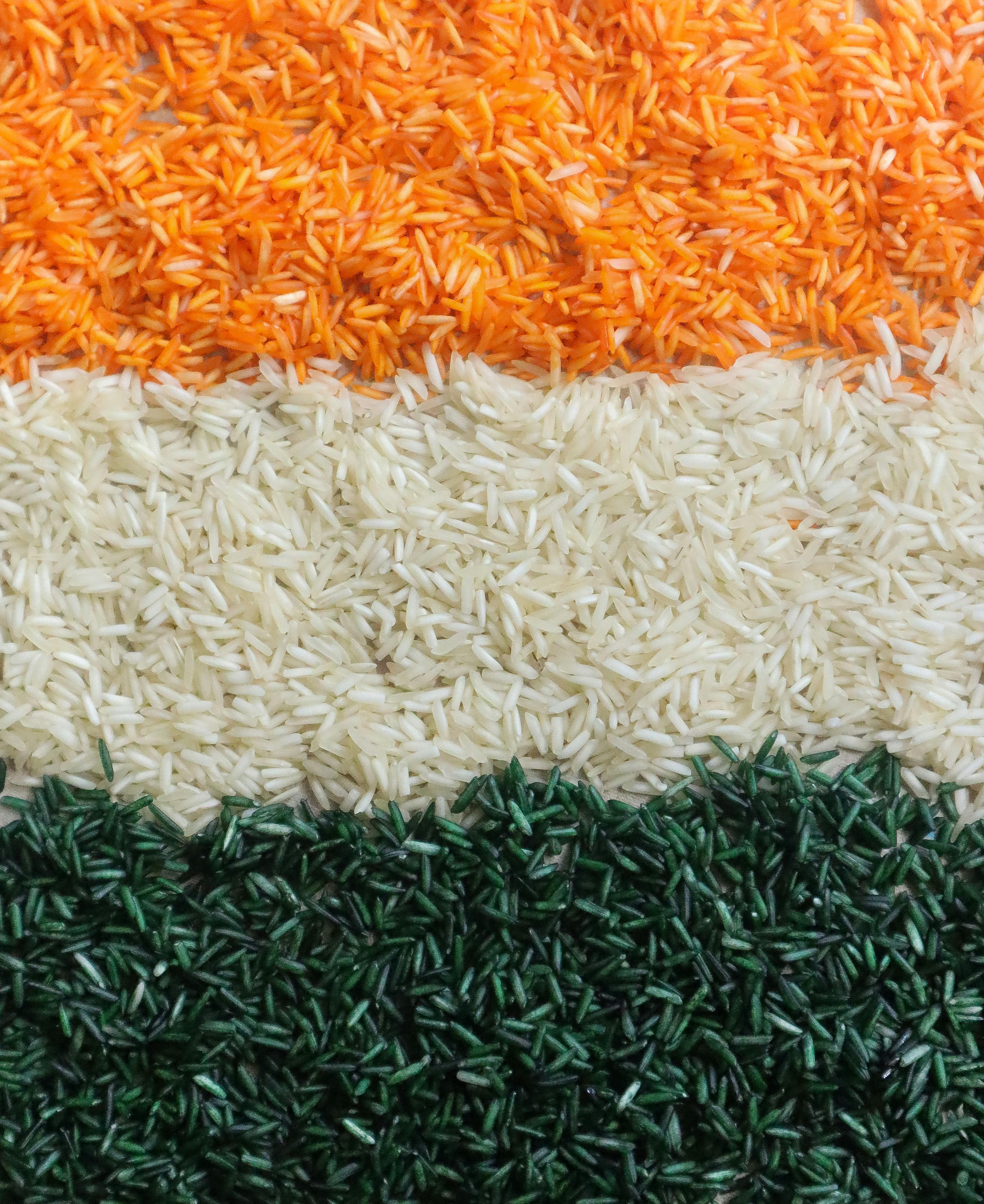 Flag of India on Rice · Free Stock Photo