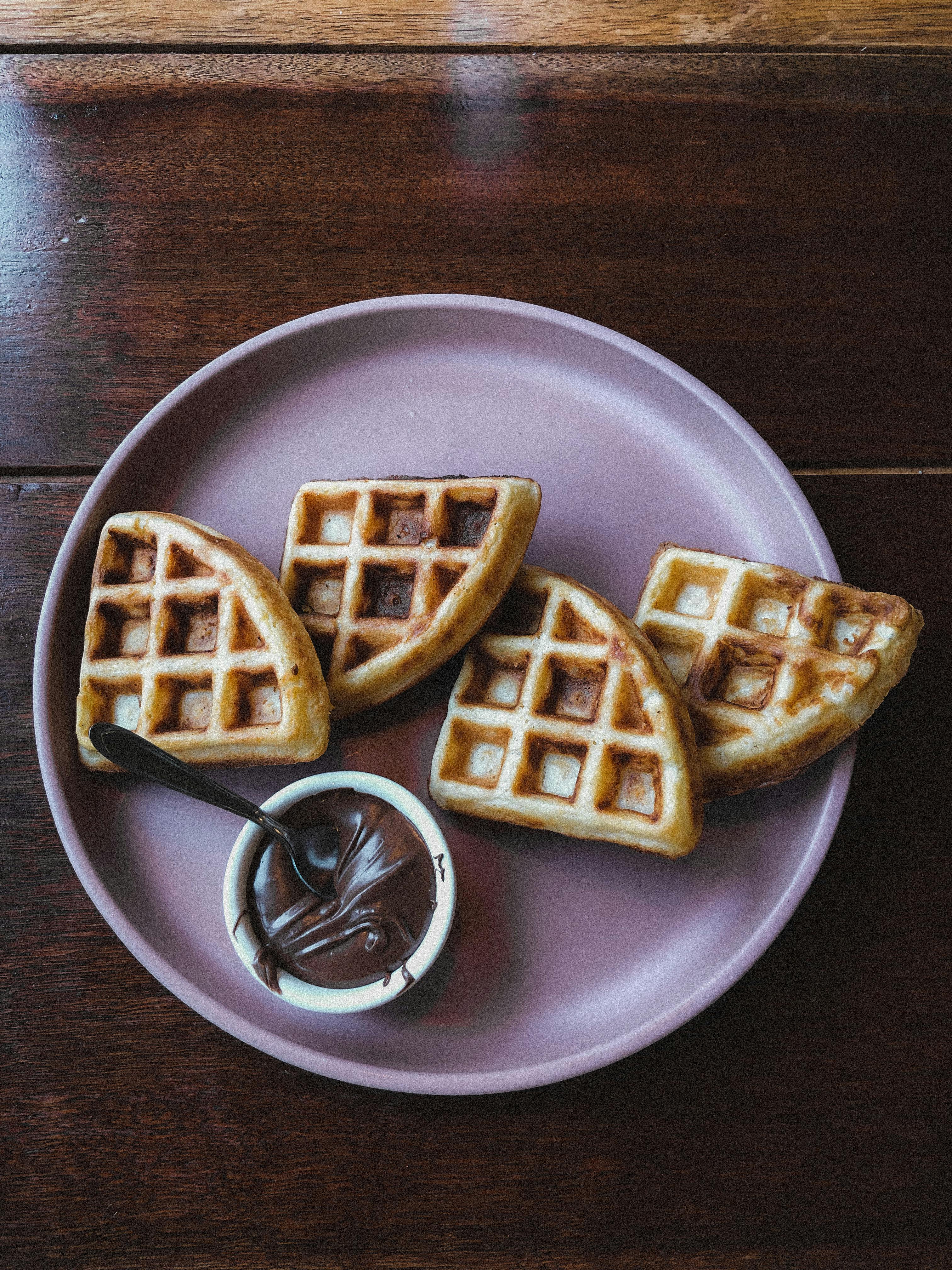Waffles on a Plate · Free Stock Photo