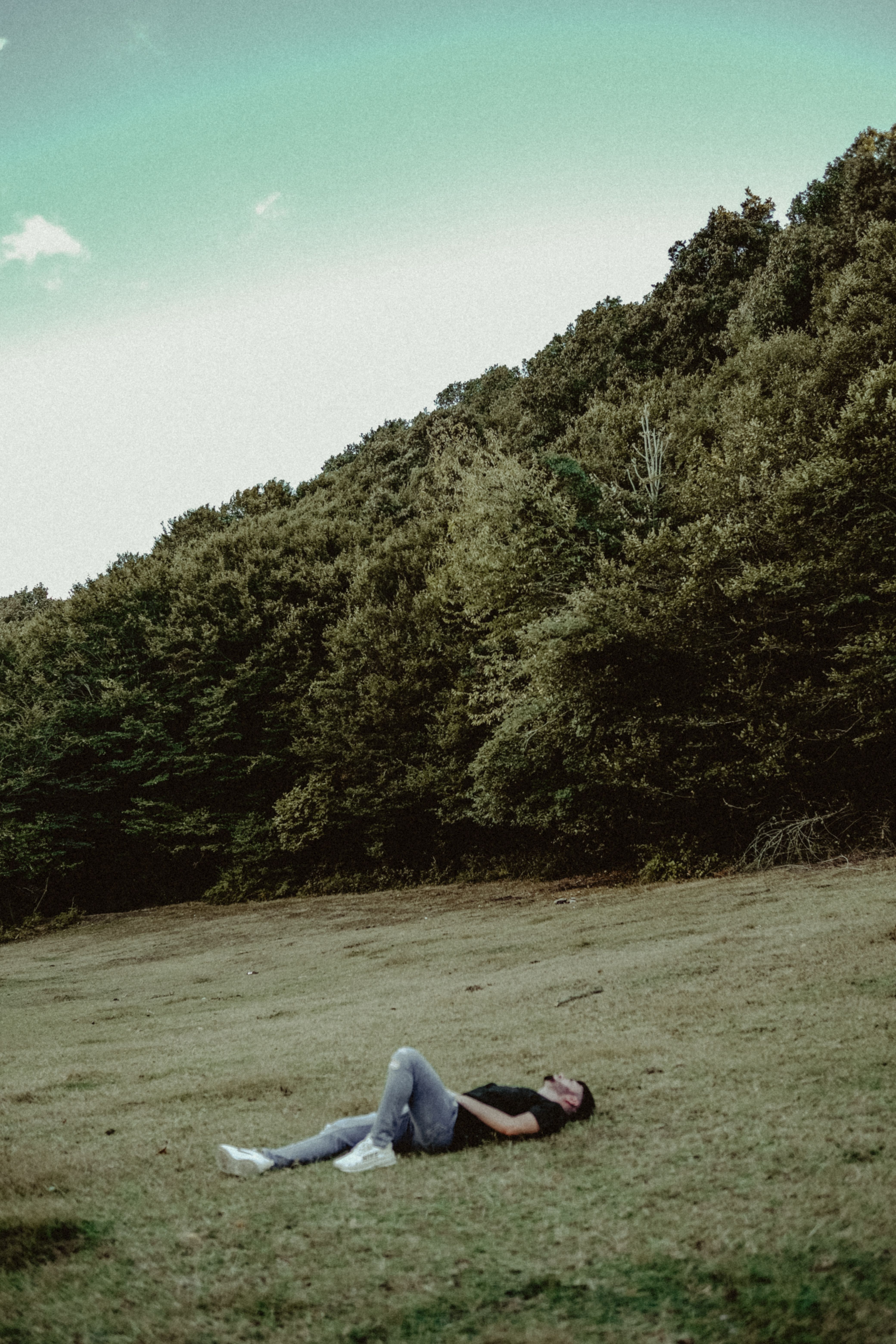 A Man Lying Down on a Grass · Free Stock Photo