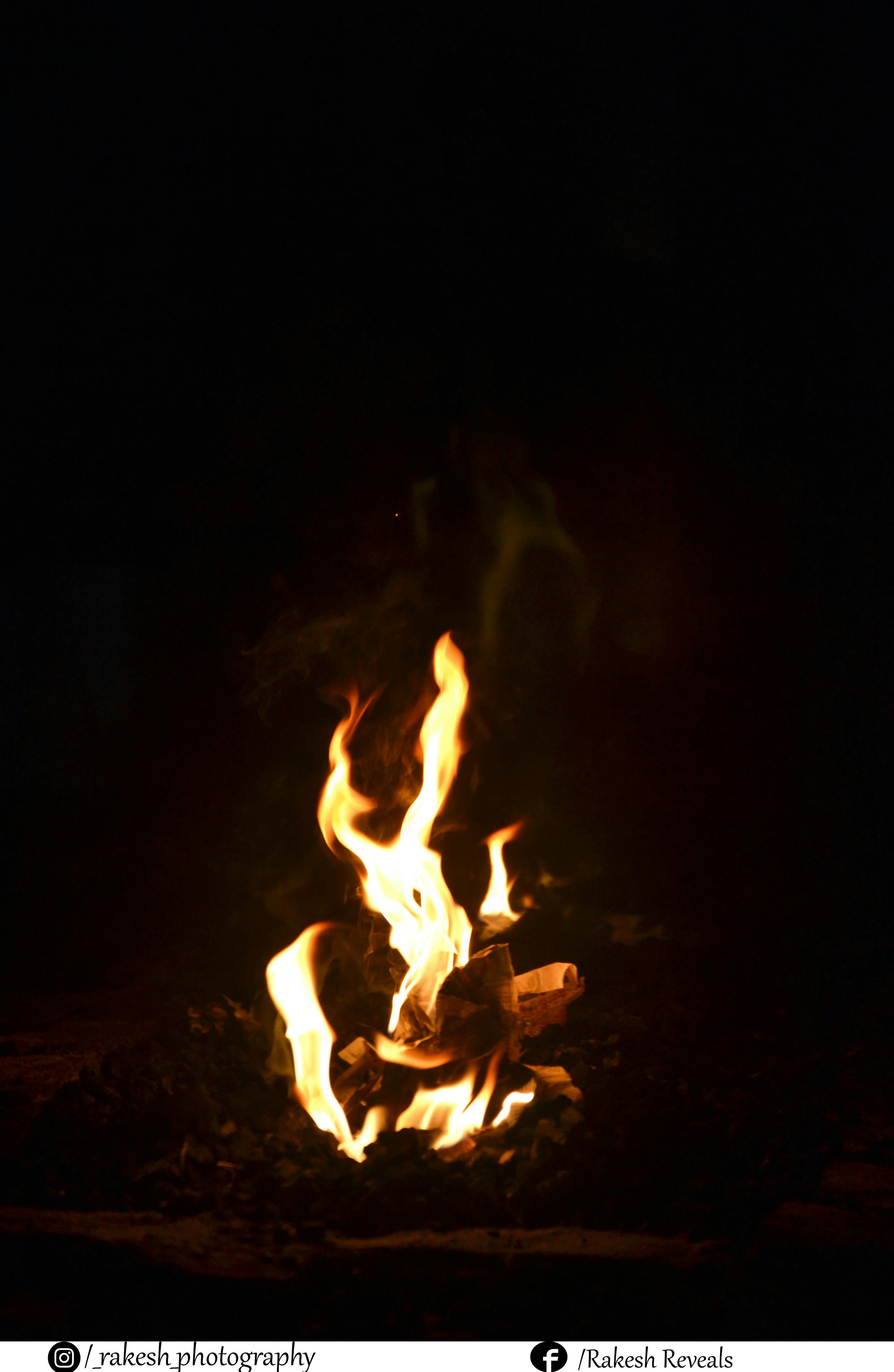 Free stock photo of fire, night - Stock Image - Everypixel