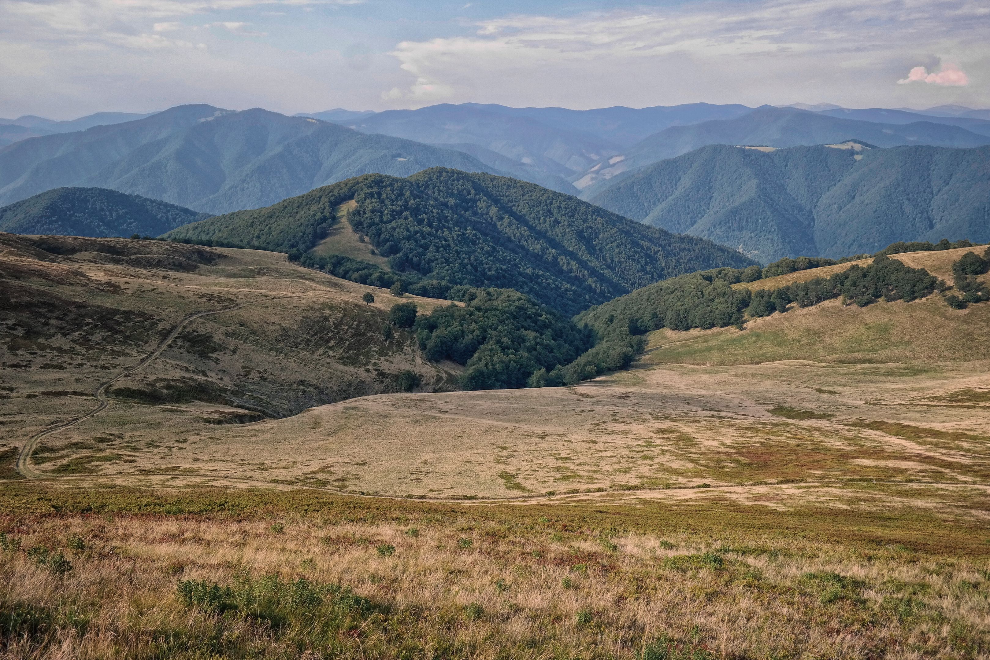 Grass Field near Mountains · Free Stock Photo