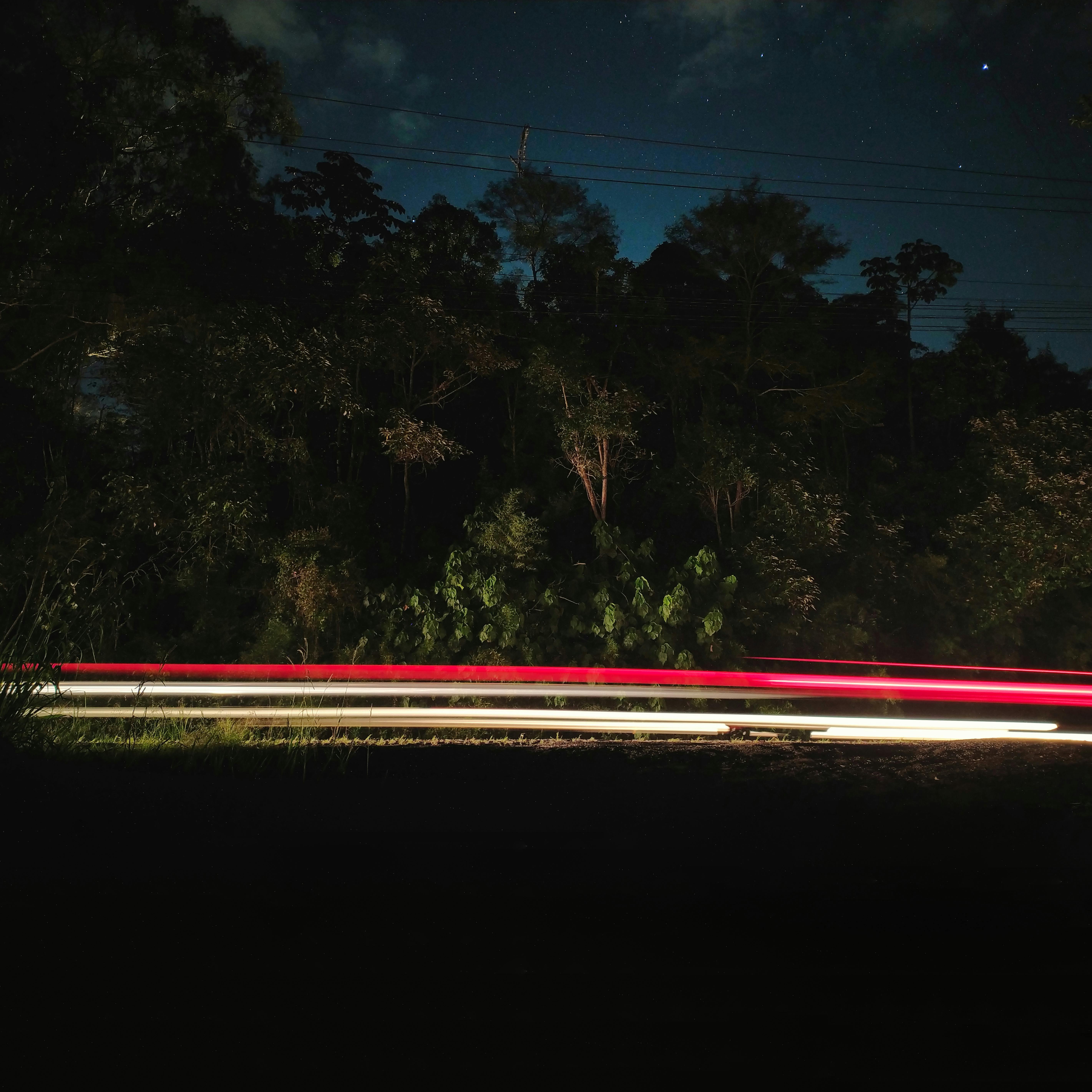 Blurred Lights on a Road at Night · Free Stock Photo