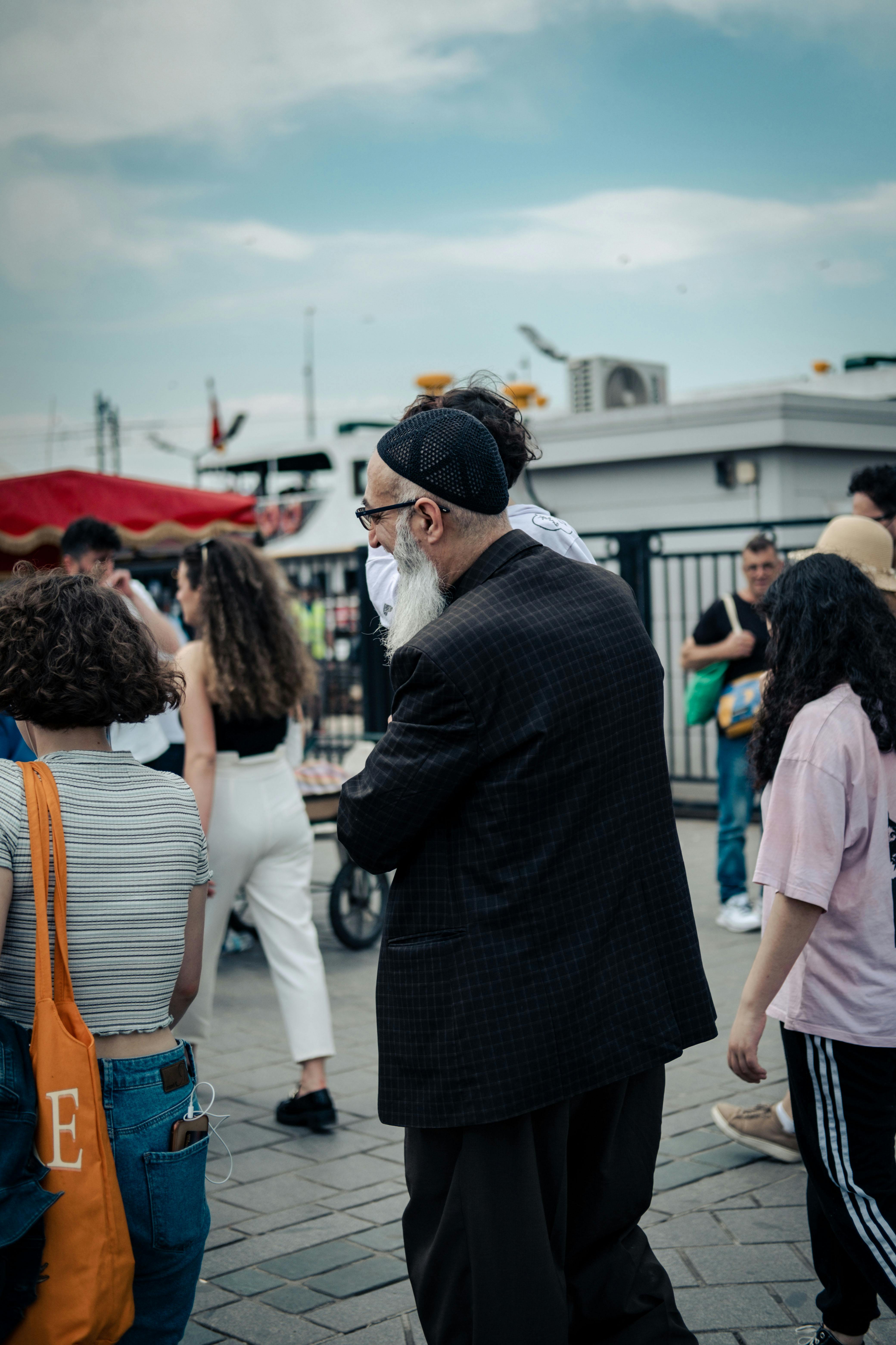 People Walking in Town Street · Free Stock Photo