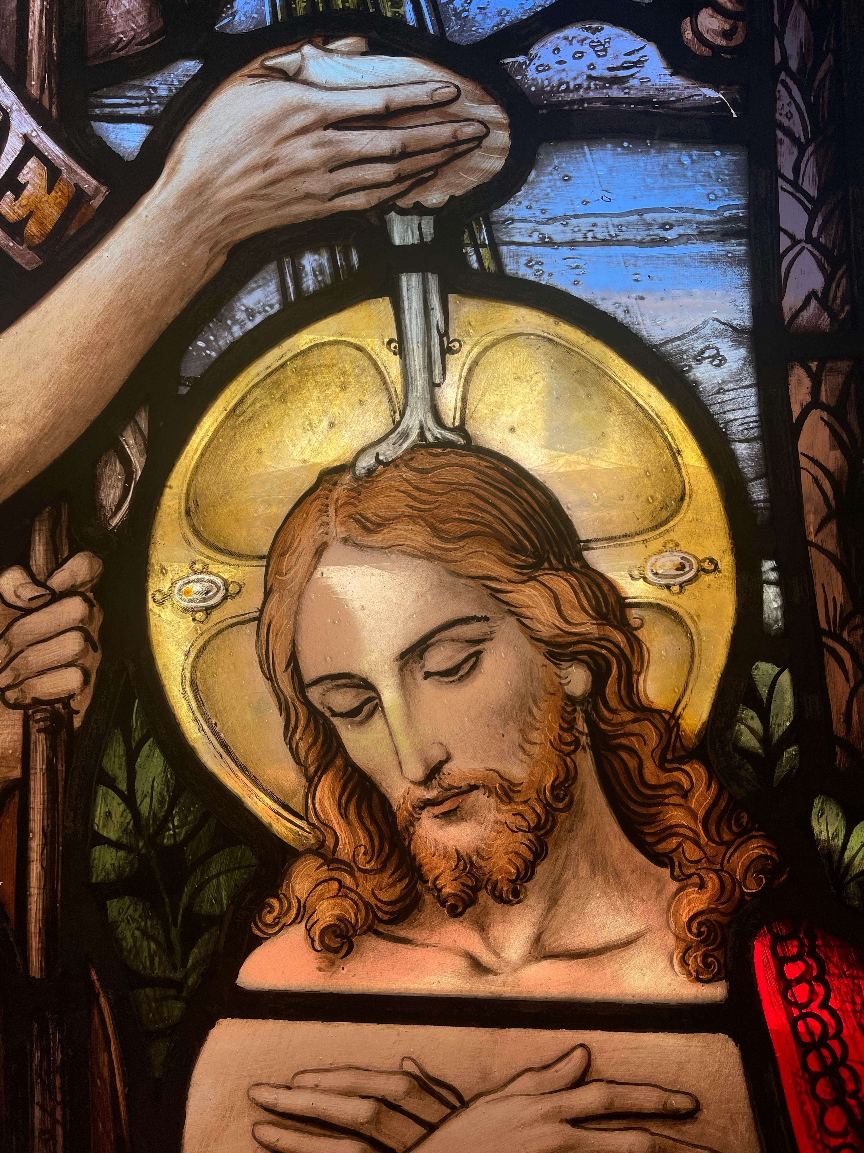 Illuminated Stained Glass of Jesus Christ · Free Stock Photo