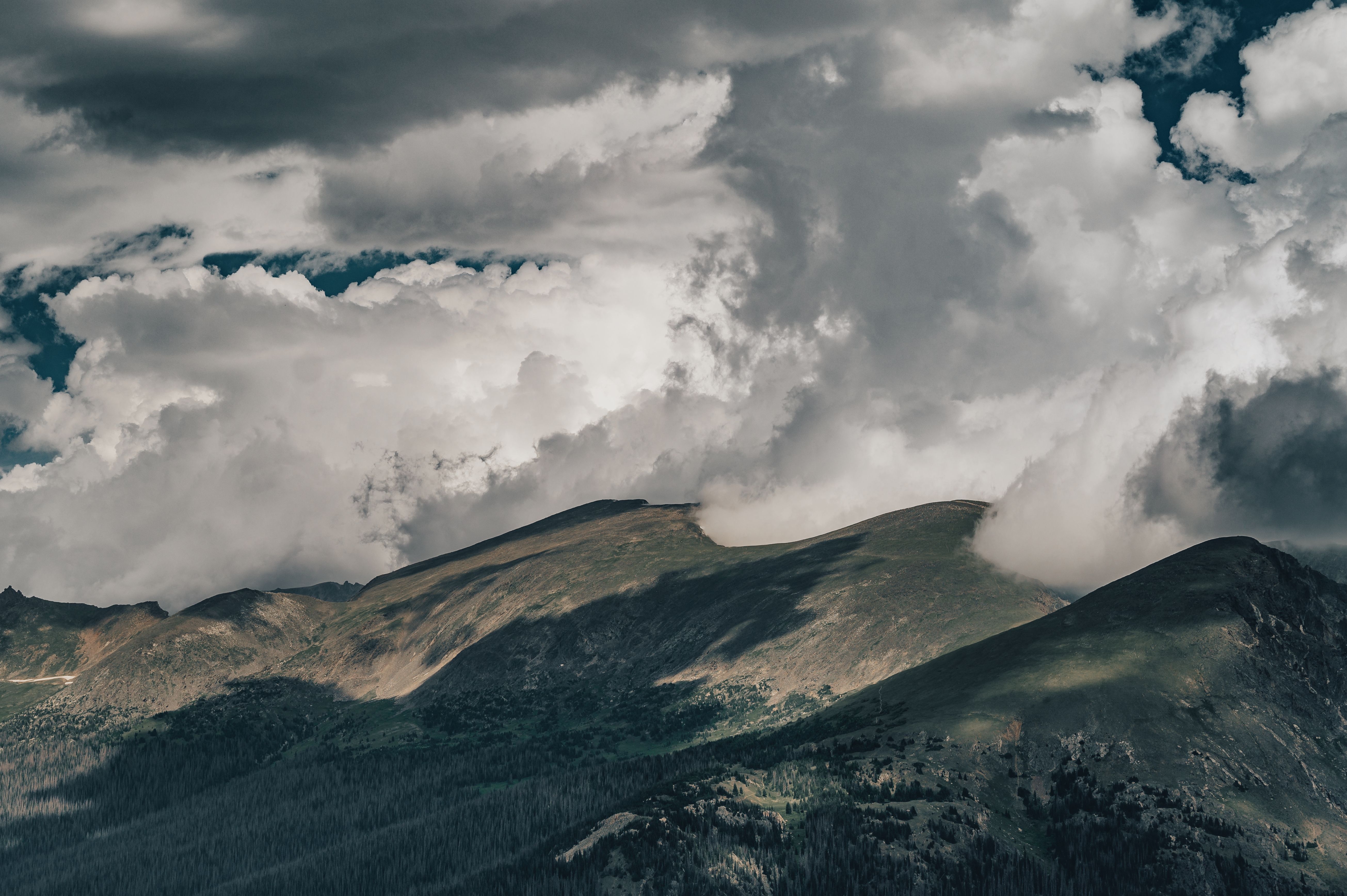 Green Mountain Under White Clouds · Free Stock Photo
