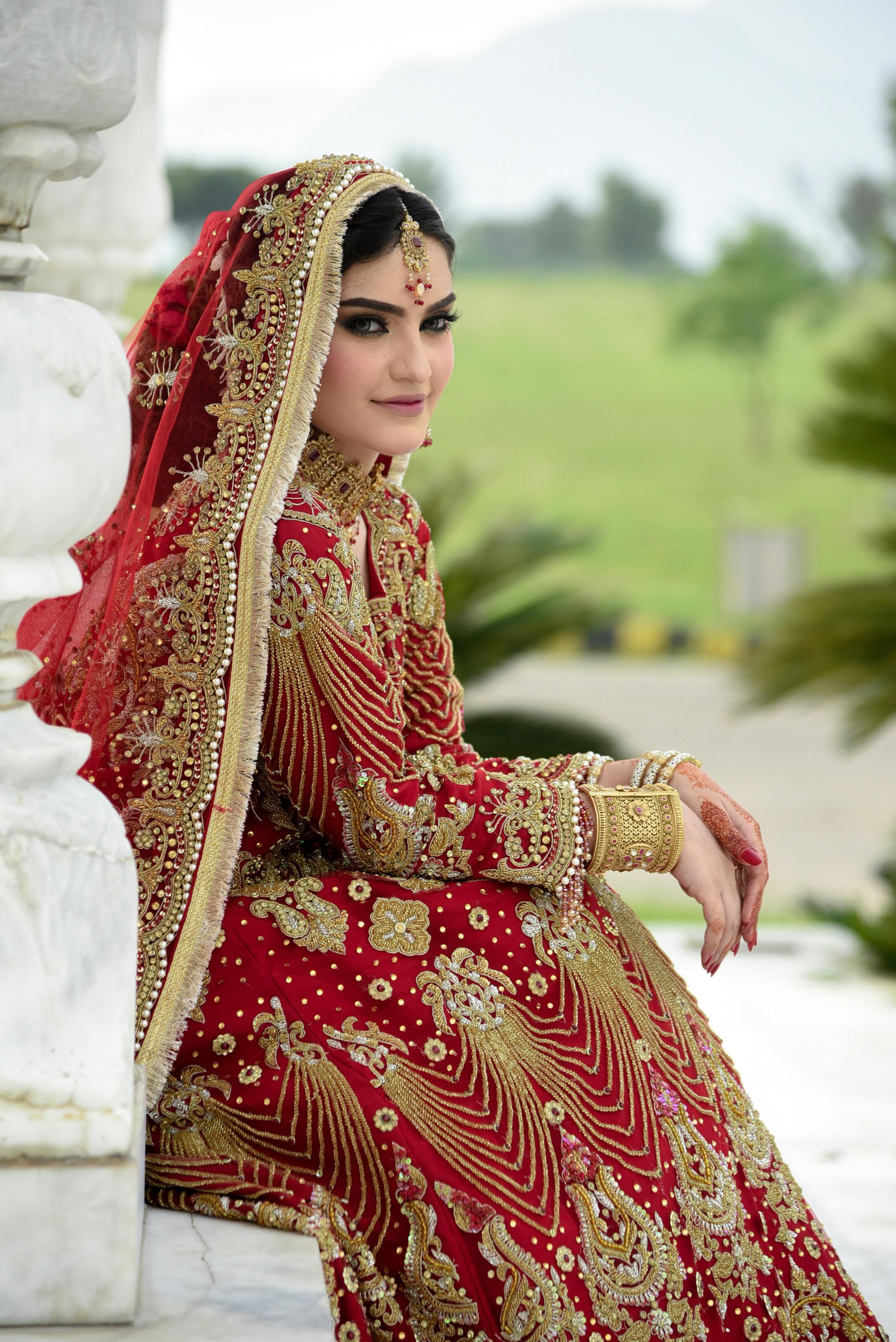Beautiful Woman in Red Traditional Clothing · Free Stock Photo