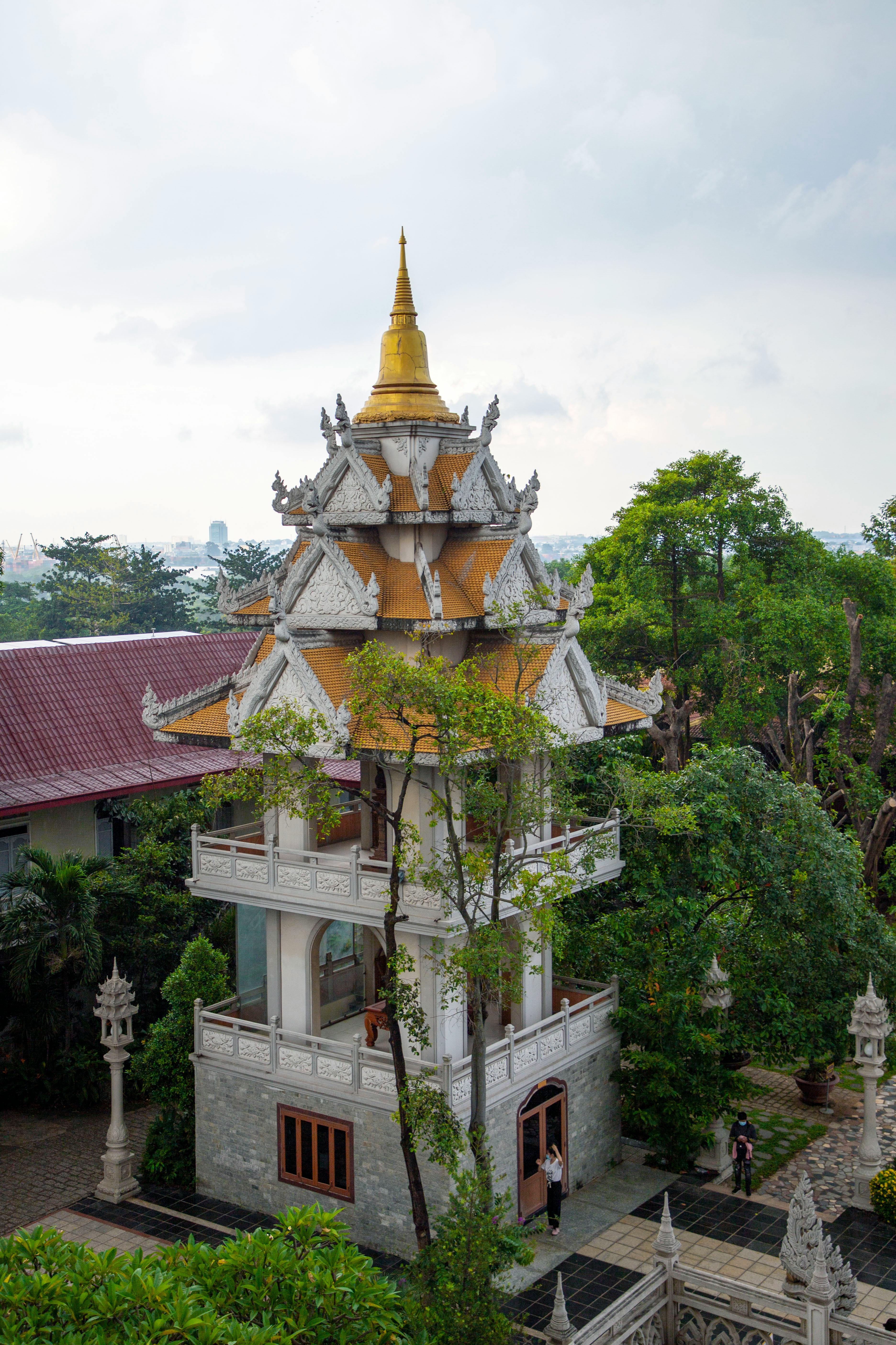 Buddha Monastery and Trees · Free Stock Photo