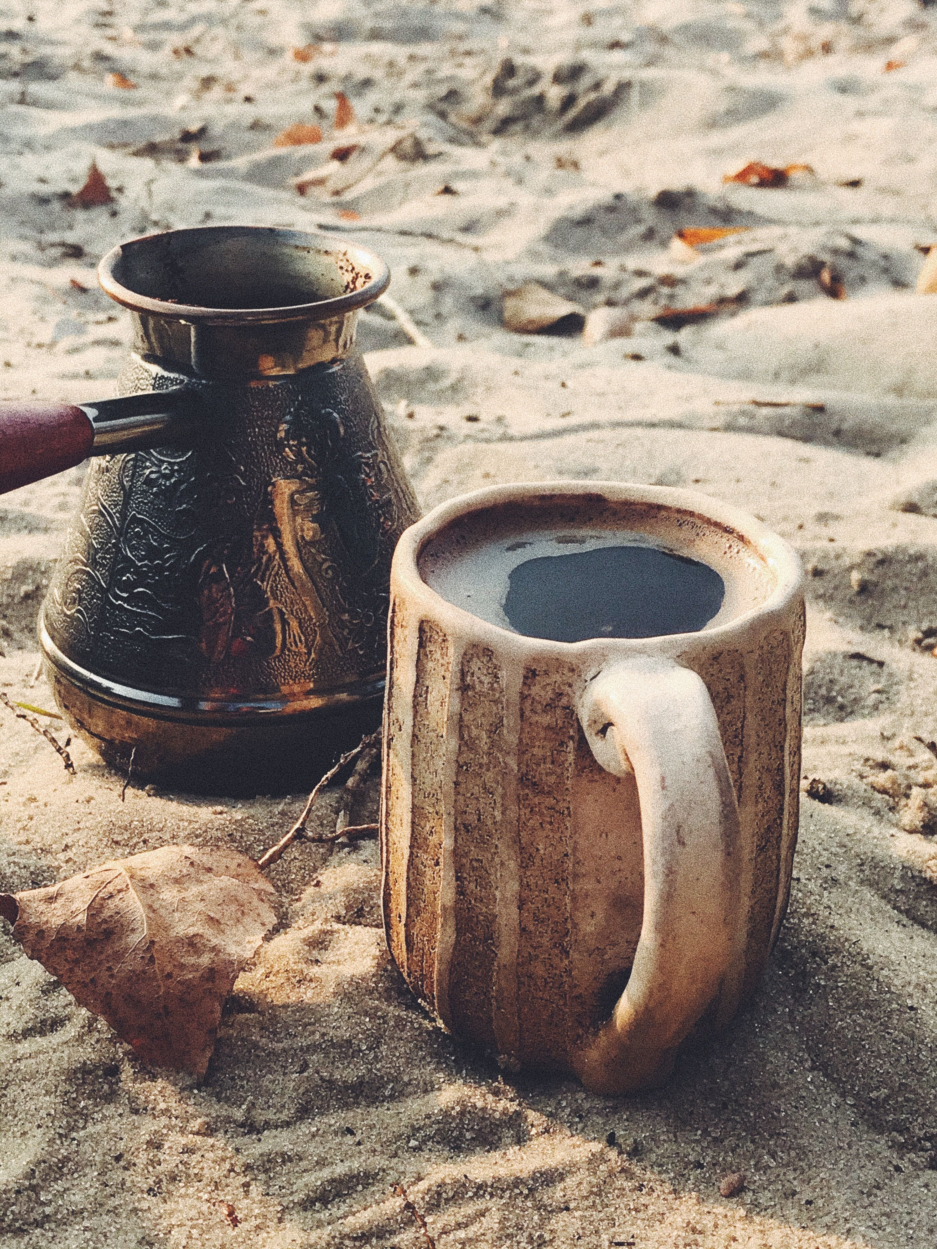 Freshly Brewed Coffee in Desert · Free Stock Photo