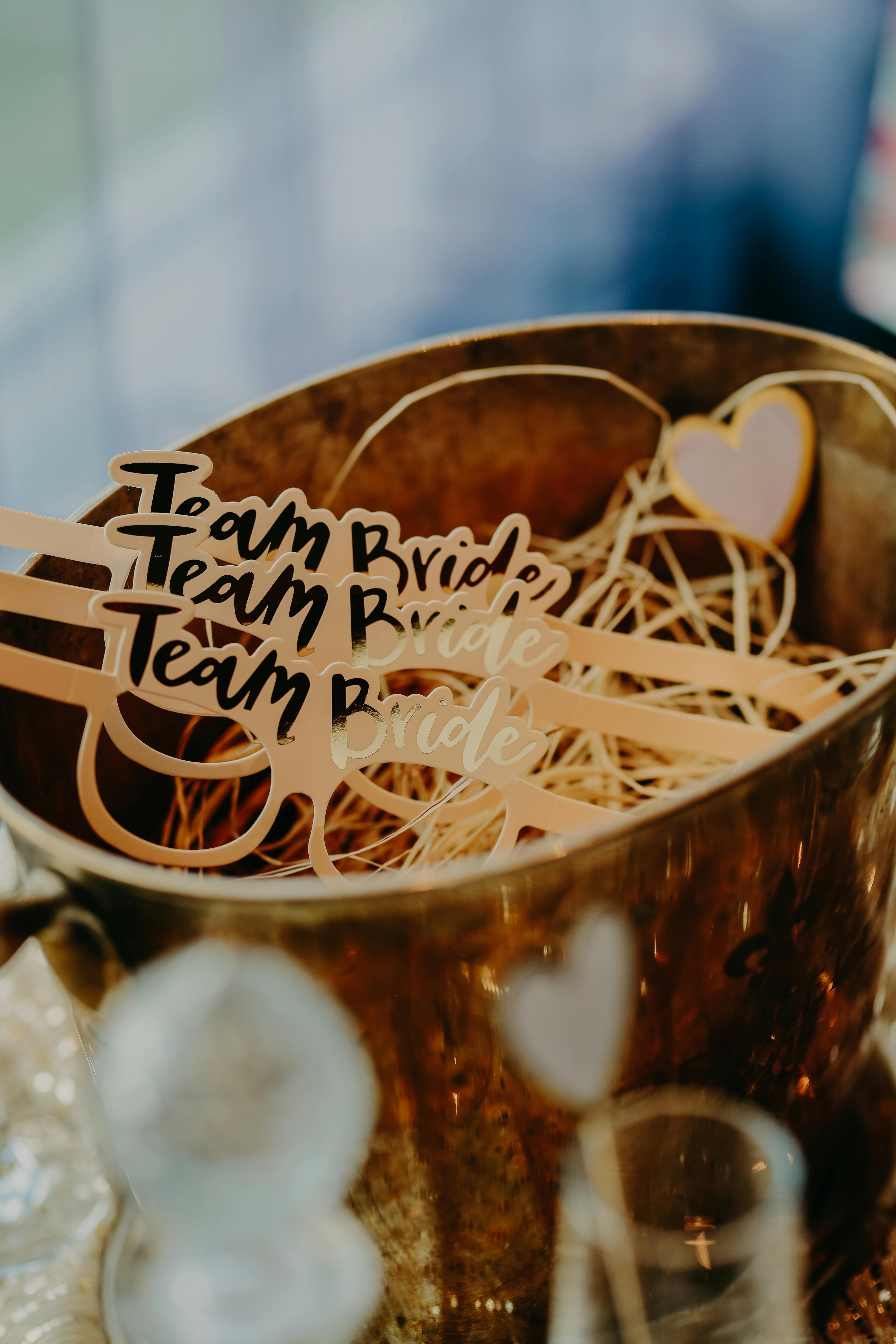 Wedding Decorations in Bucket · Free Stock Photo