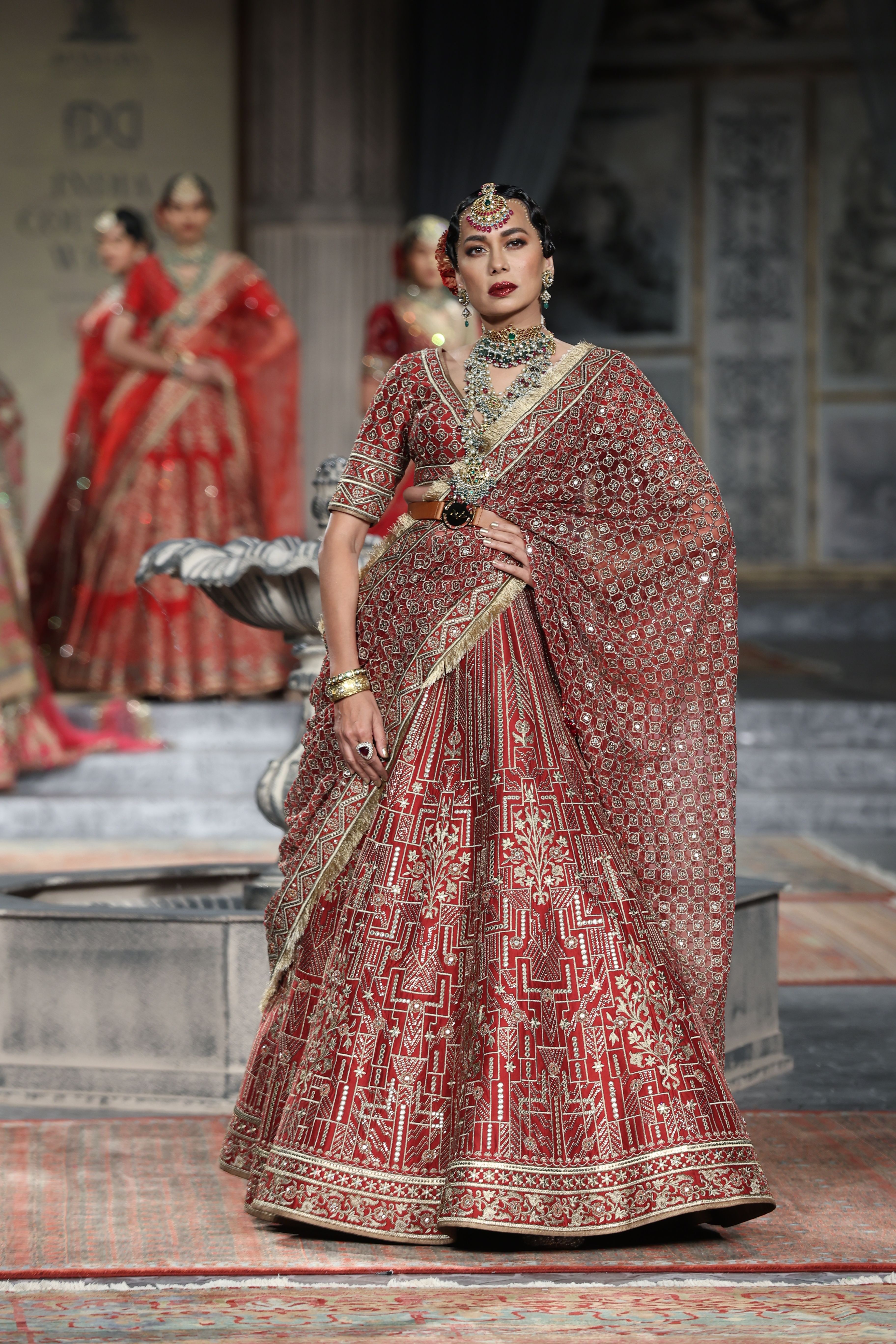 Models in Sari Dress in a Fashion Show · Free Stock Photo