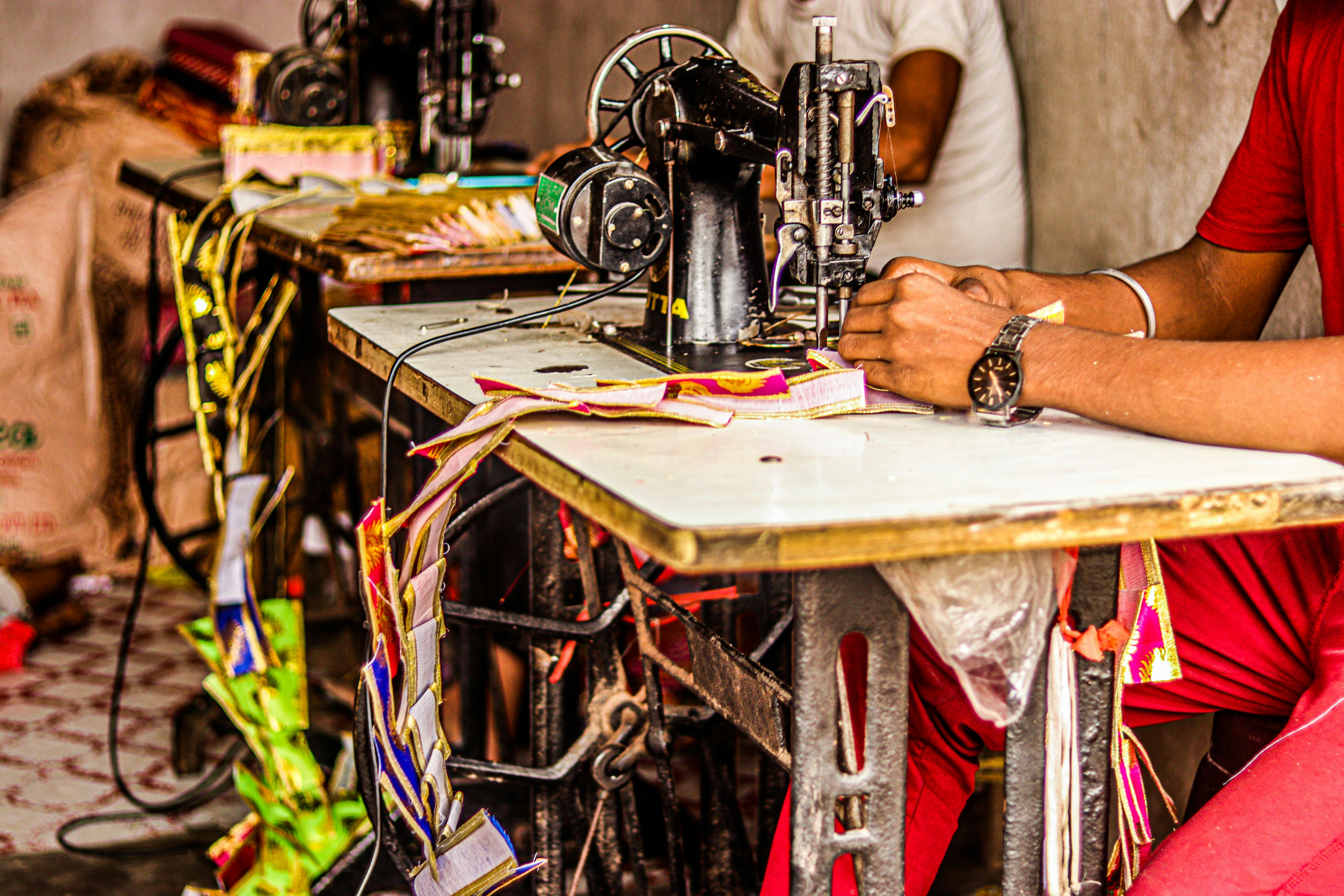 Person using a Sewing Machine · Free Stock Photo