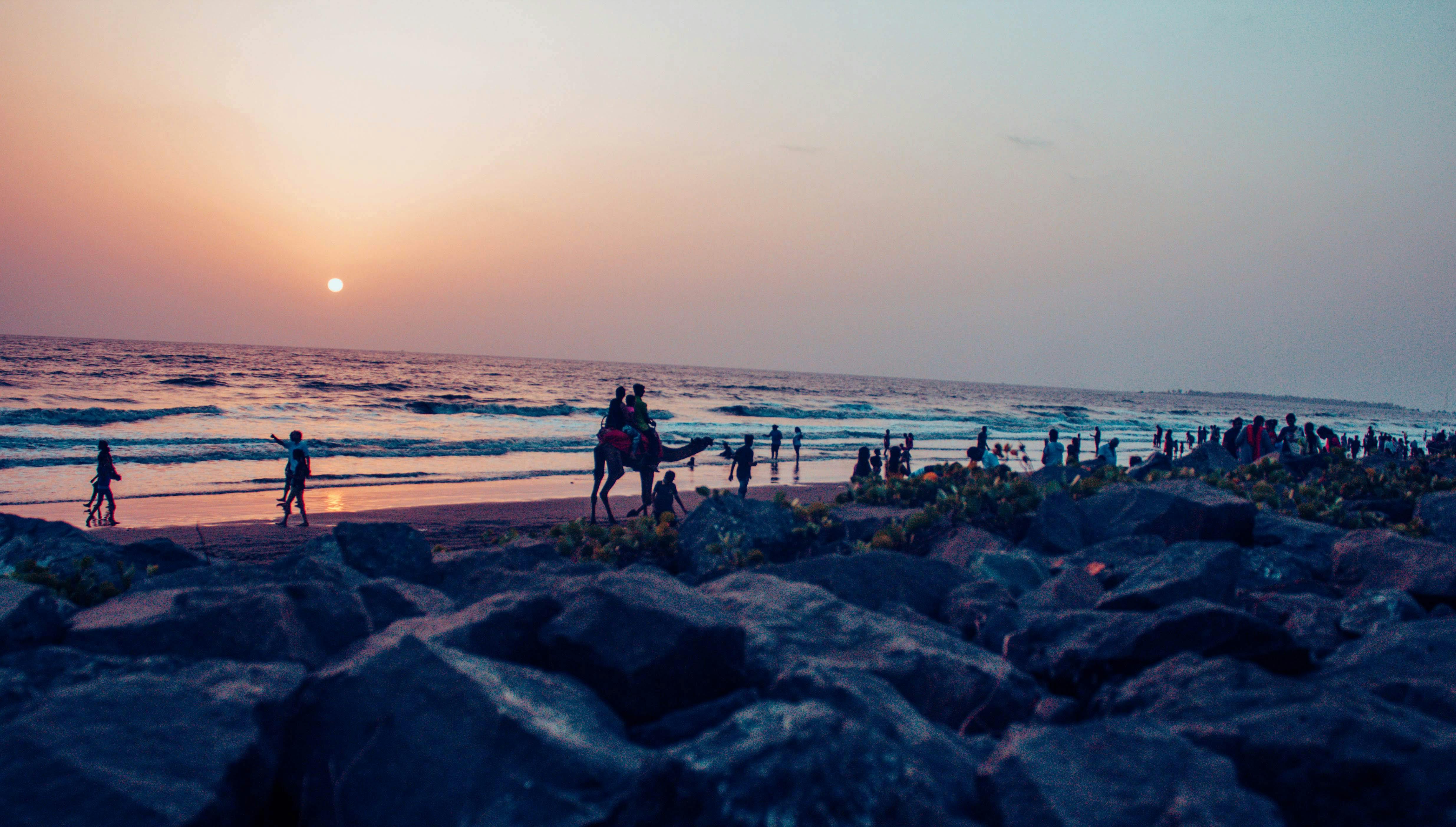 Free stock photo of beach, deep ocean, evening sky