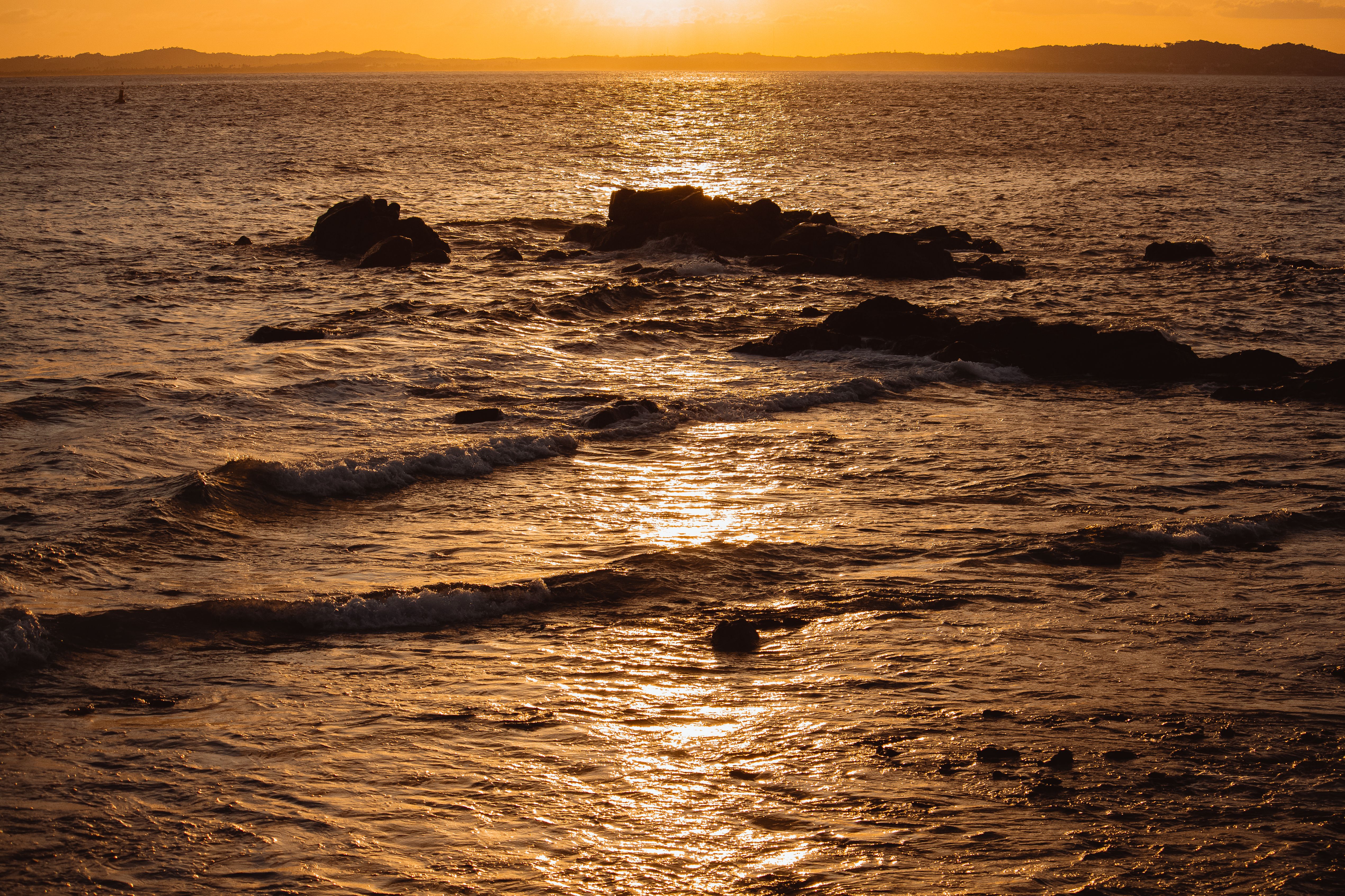 Photo of Ocean Duing Sunset · Free Stock Photo