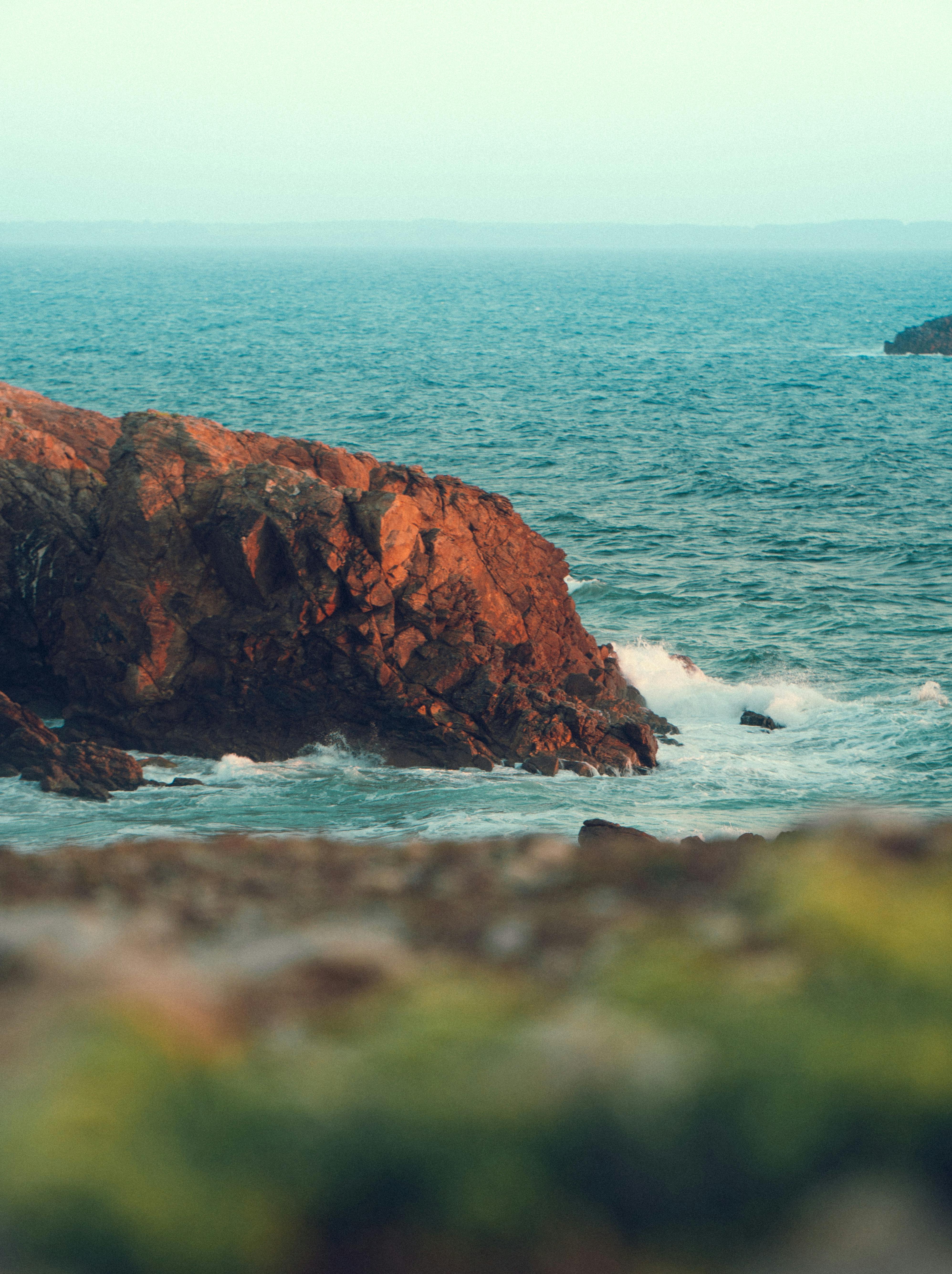 Barren Cliff in Sea · Free Stock Photo