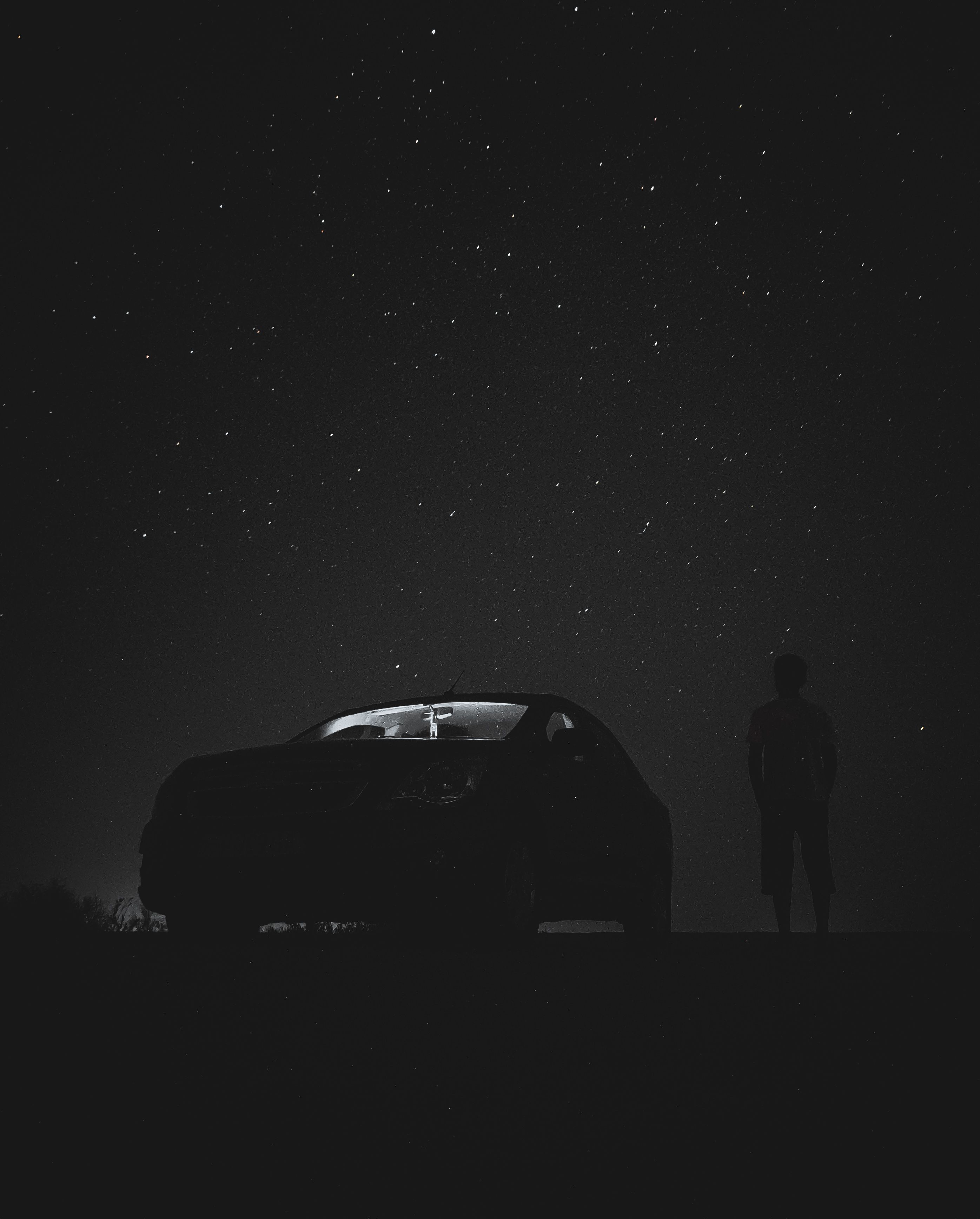 A Starry Dark Sky at Night Time · Free Stock Photo