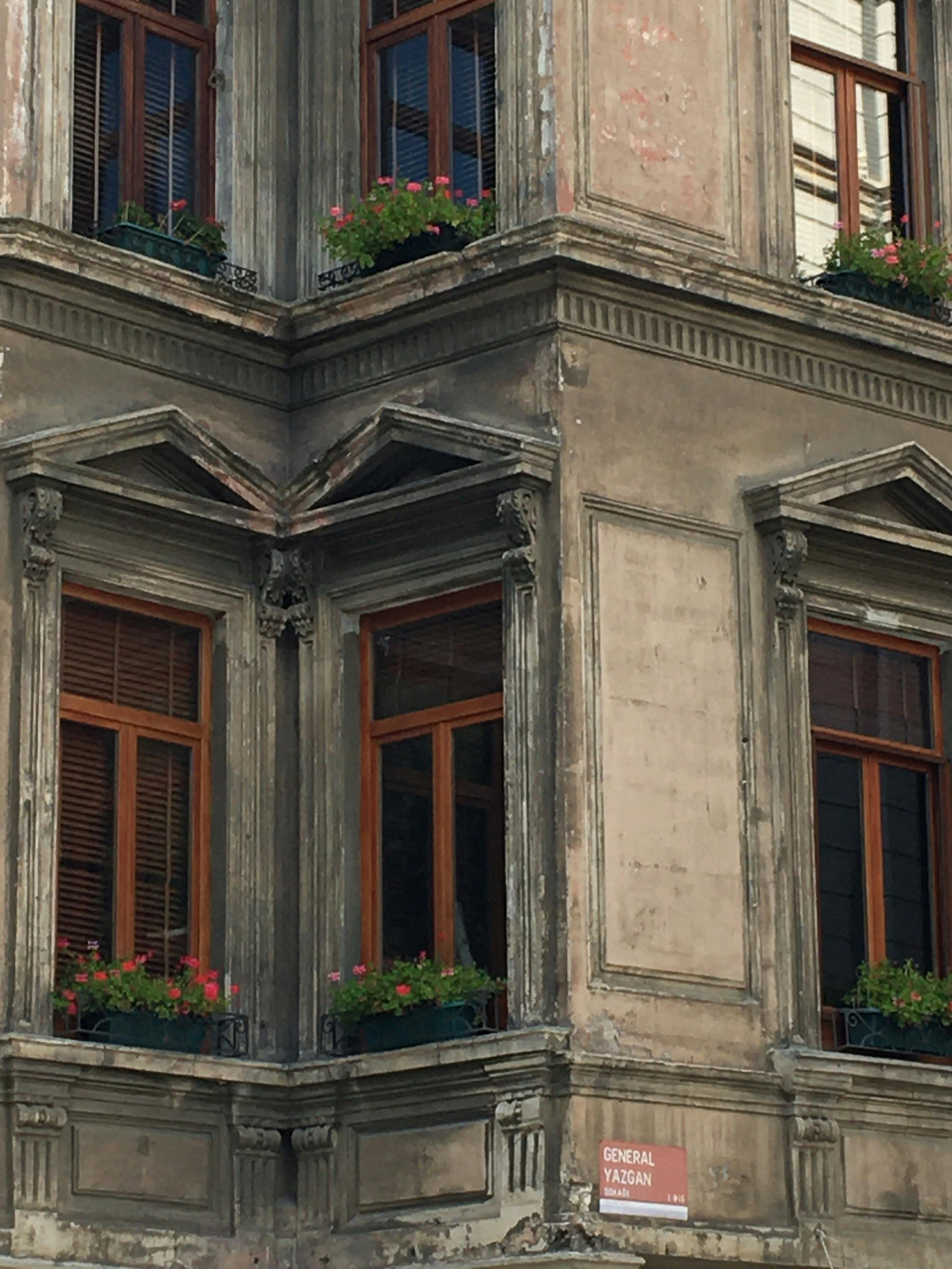 Concrete Window with Glass Windows · Free Stock Photo