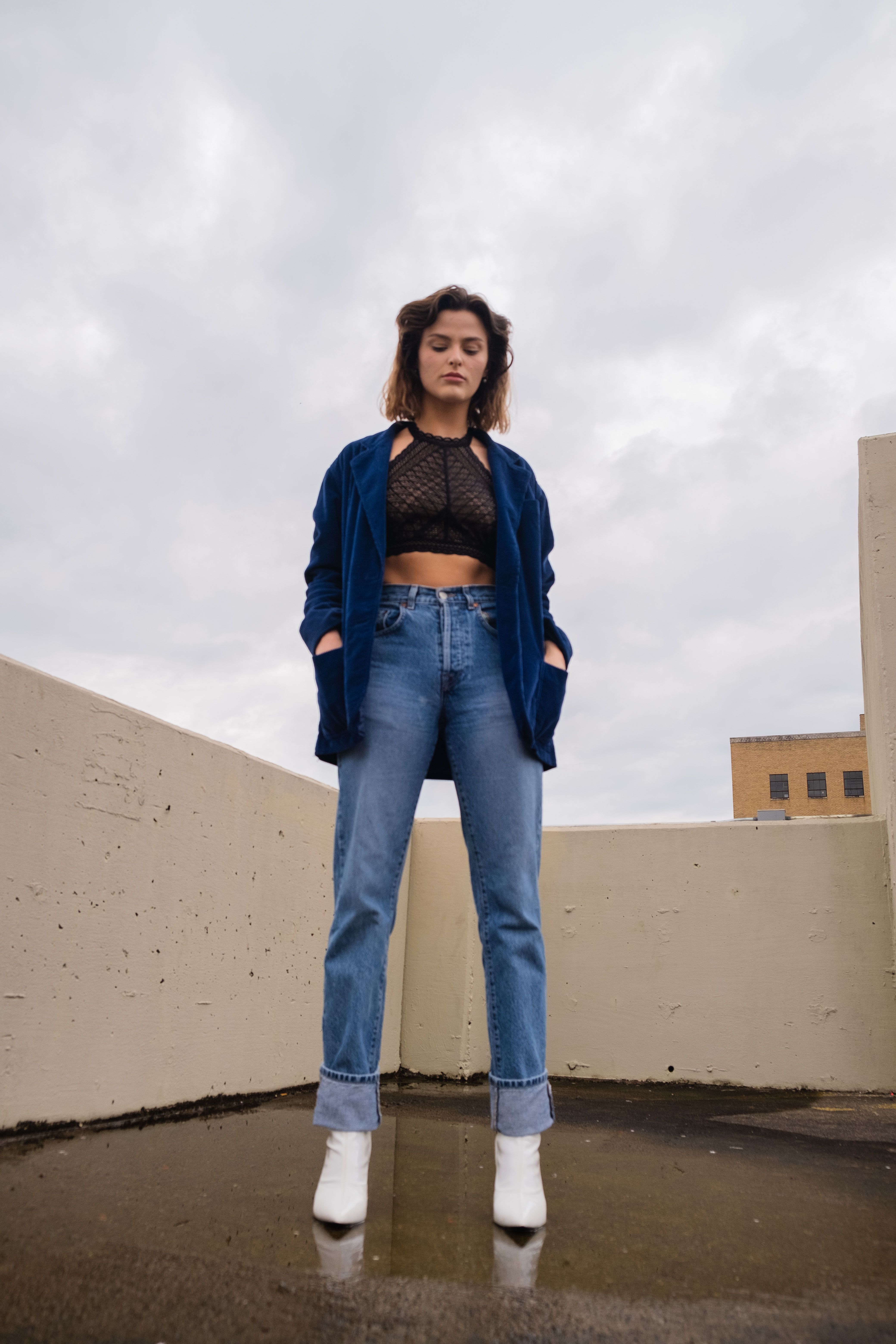 Woman in Blue Denim Jeans and Jacket · Free Stock Photo