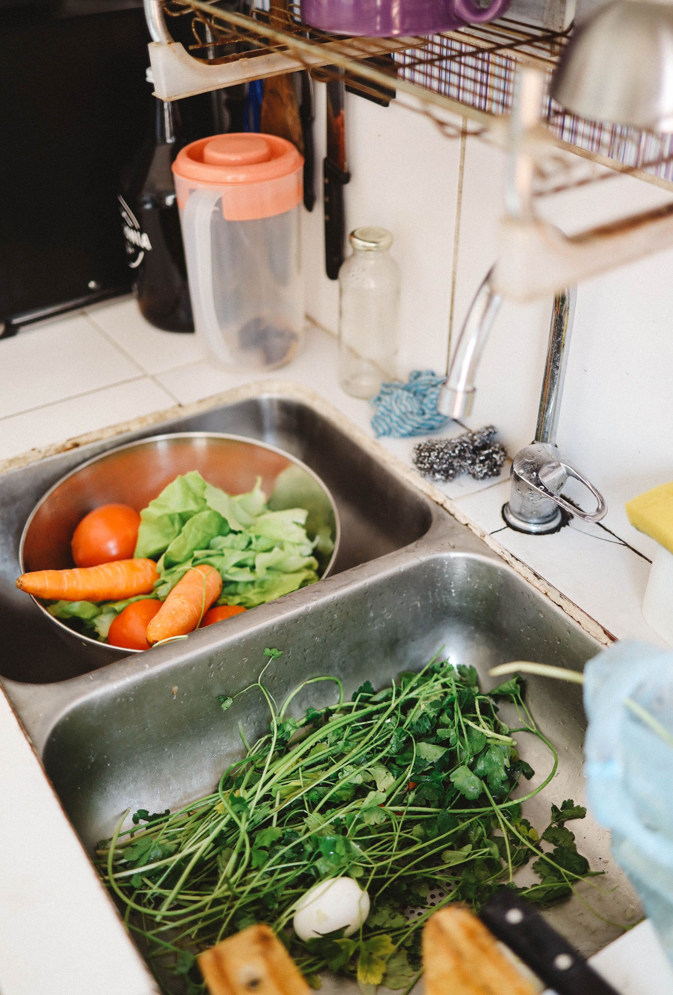 Vegetable on the Kitchen Sink · Free Stock Photo