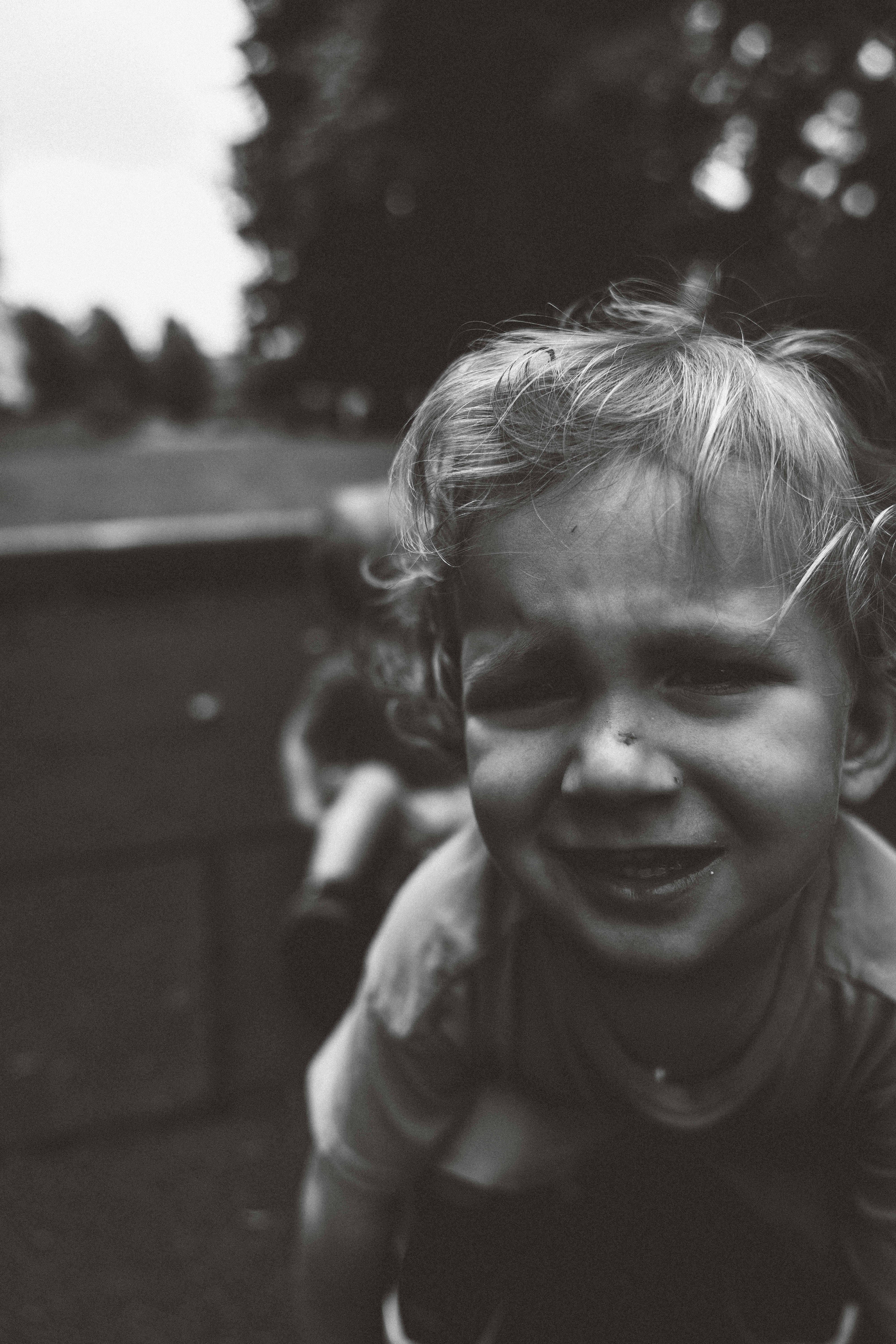 Black and White Portrait of Child · Free Stock Photo