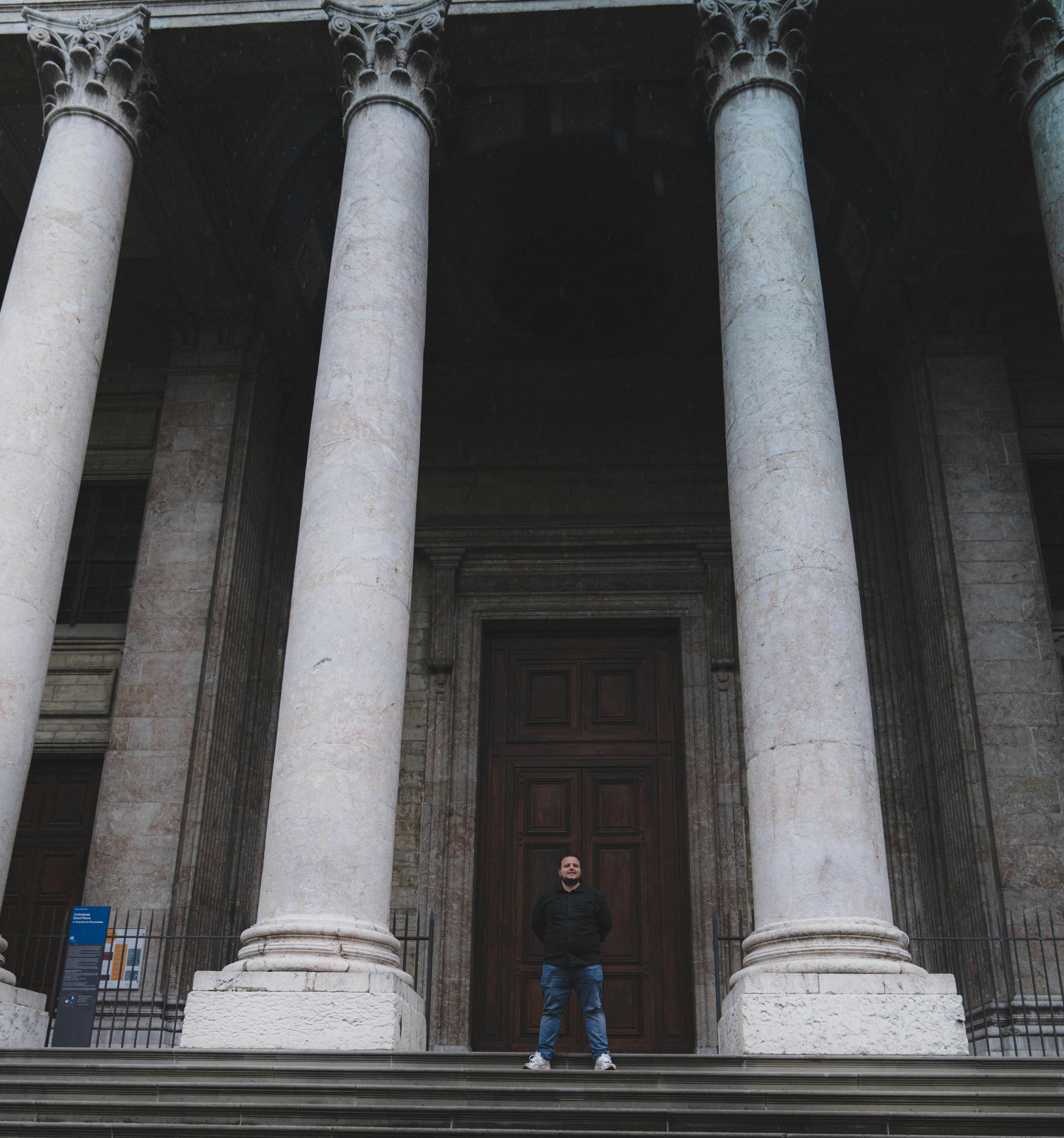 Man Standing Outside Pantheon · Free Stock Photo
