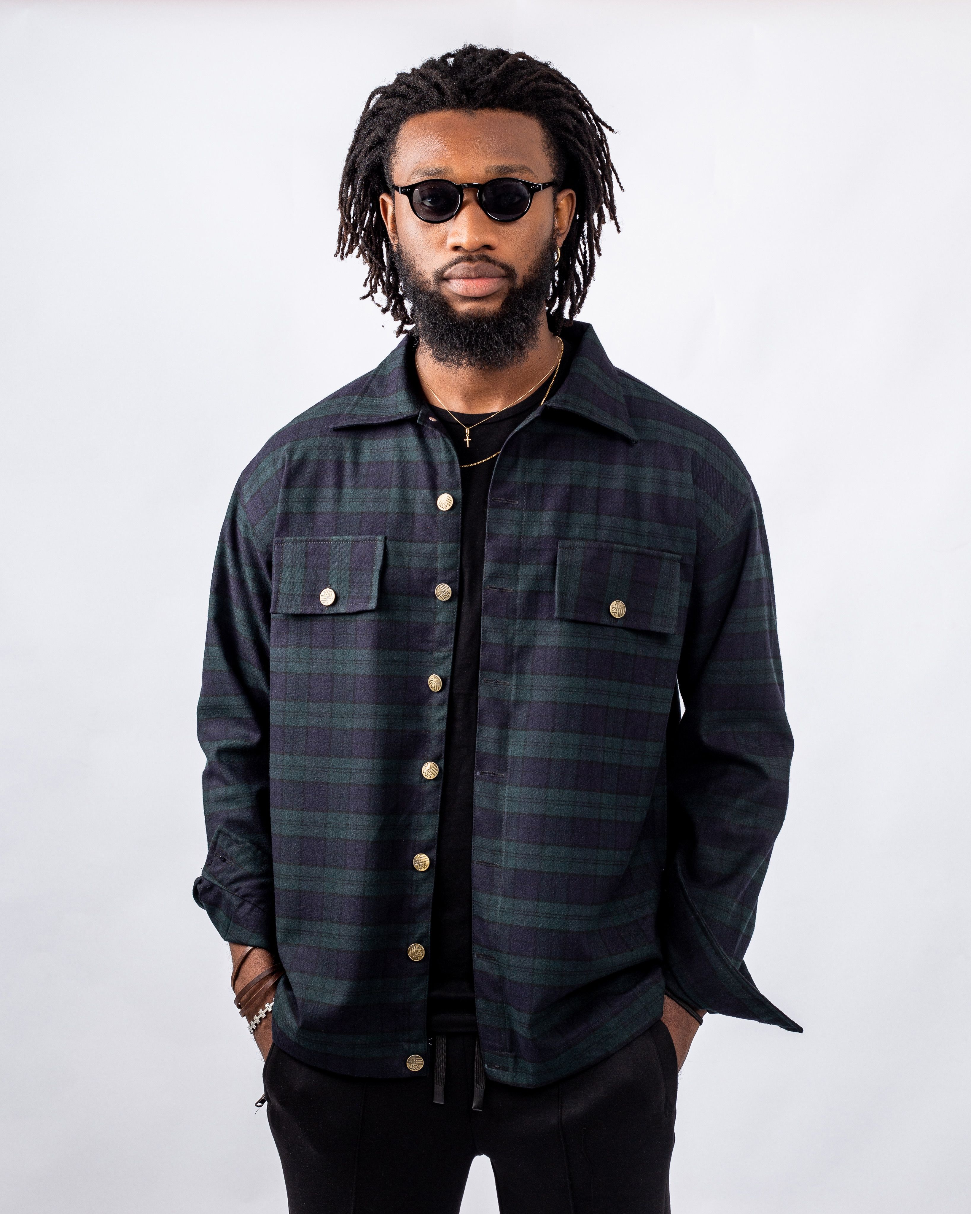 Stylish Man in Plaid Long Sleeves · Free Stock Photo