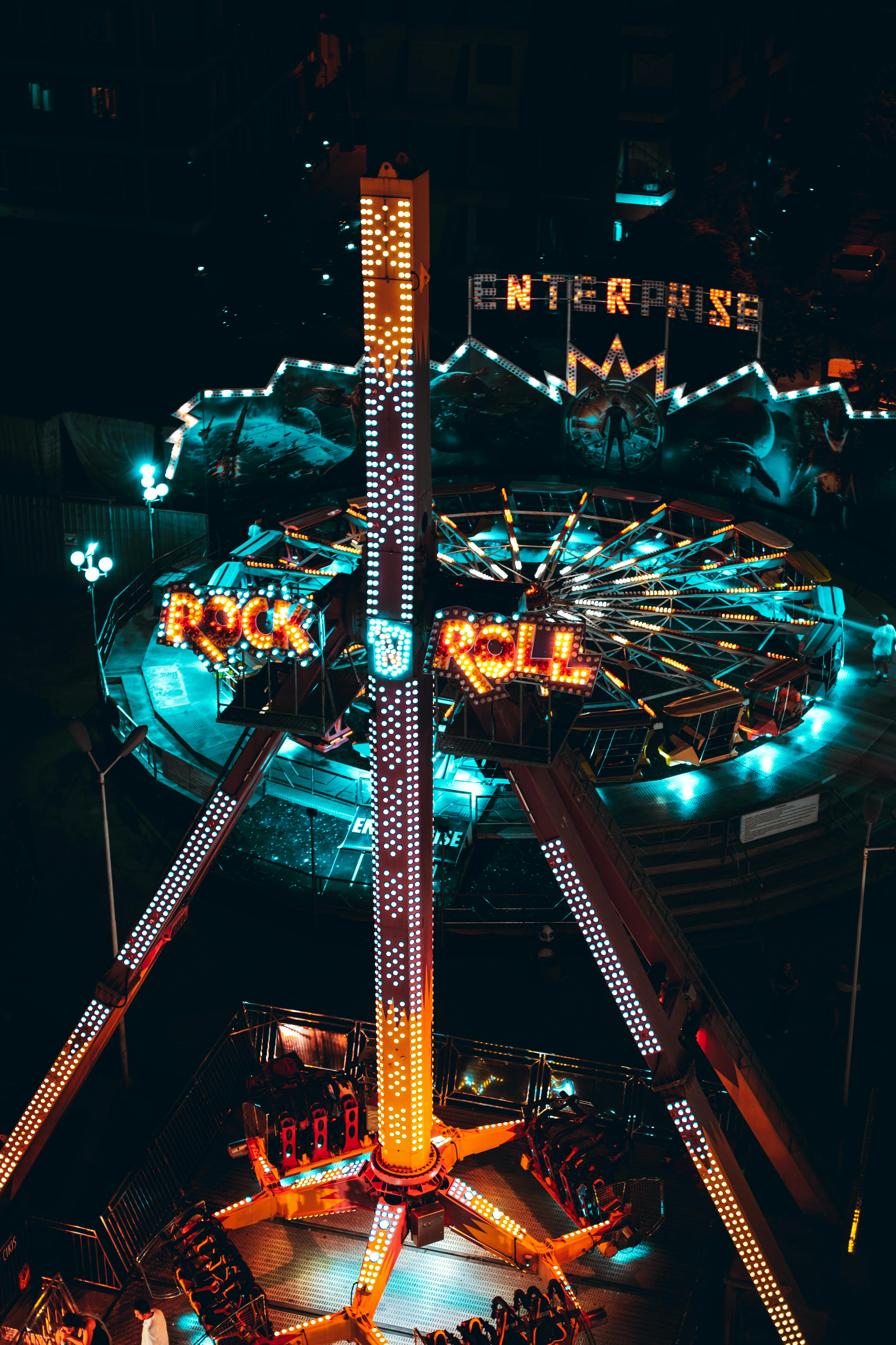 Aerial View of Carnival on Green Grass · Free Stock Photo