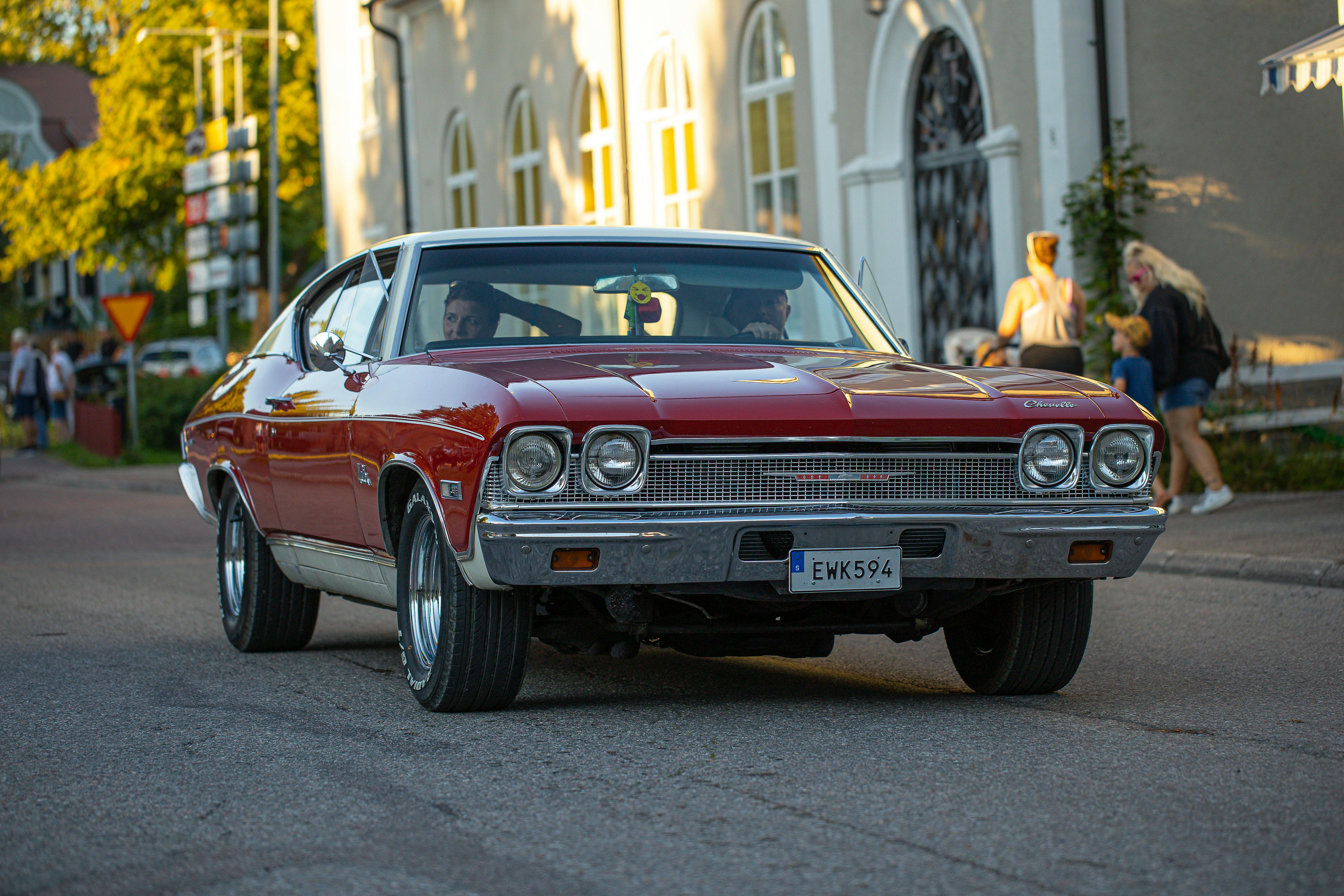 Red Chevrolet Chevelle on Road · Free Stock Photo