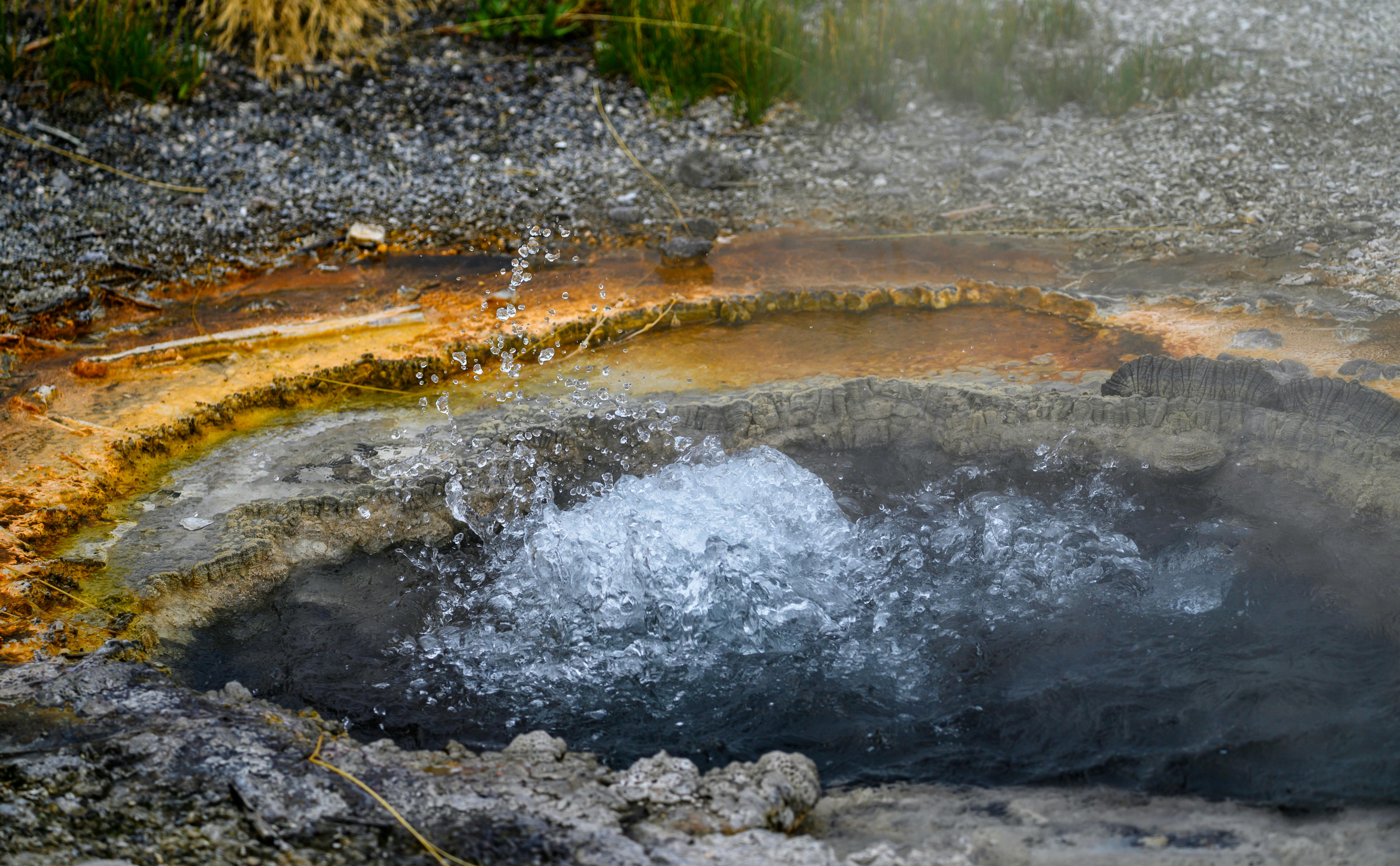 Photo of a Scenery with a Hot Spring · Free Stock Photo