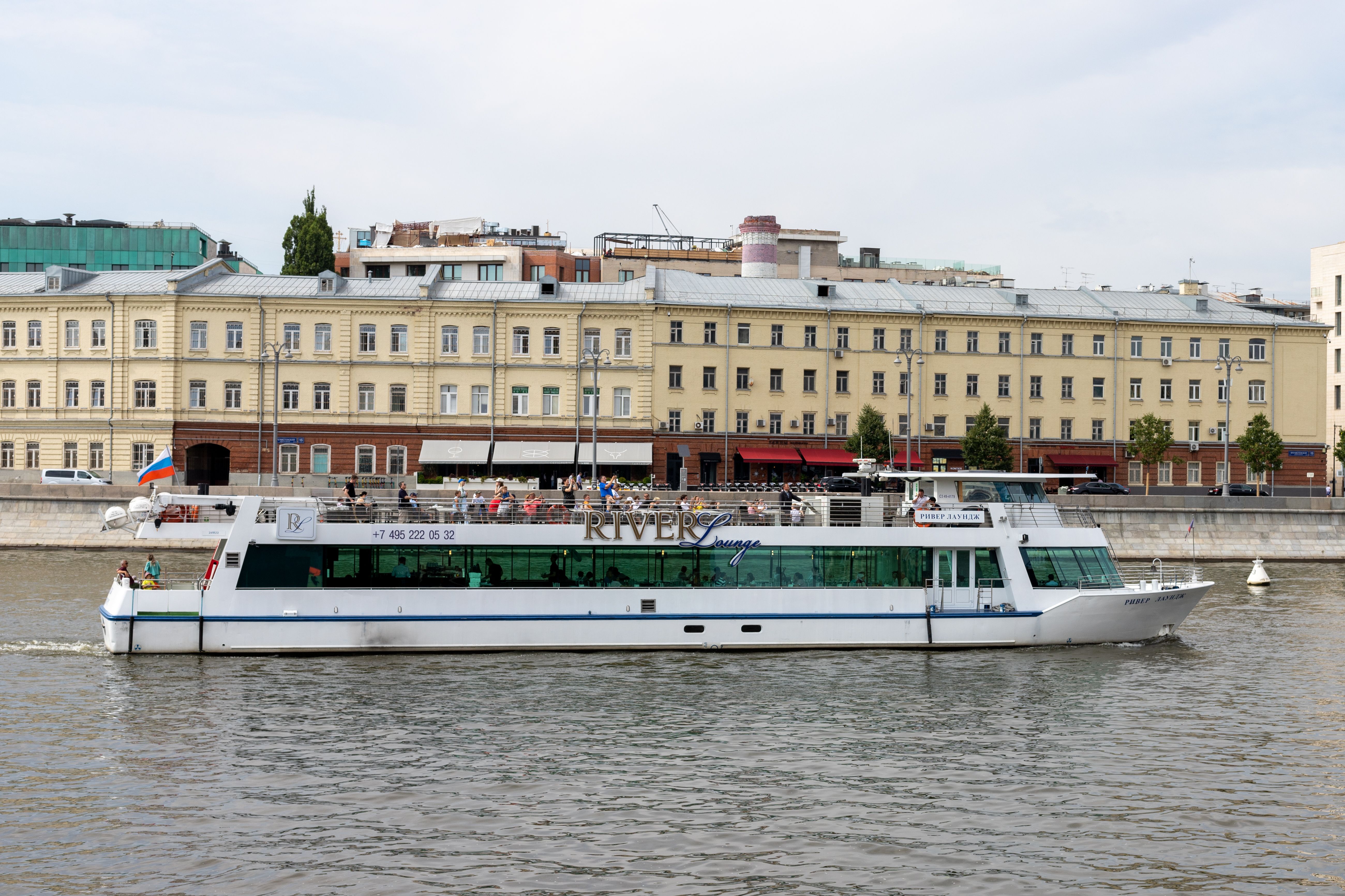 White Ferry Boat Sailing on the River · Free Stock Photo