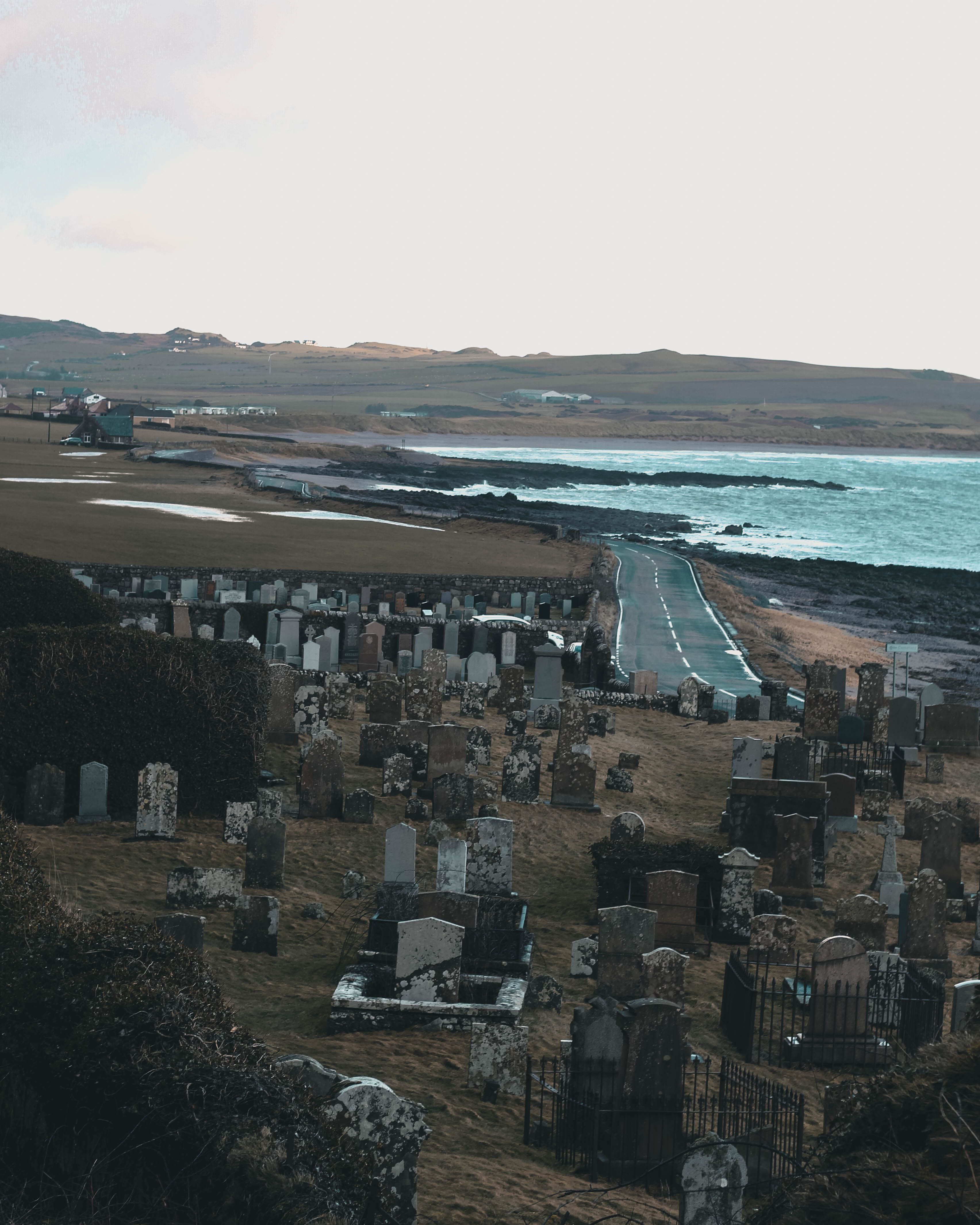 Photo of a Graveyard on a Coast · Free Stock Photo