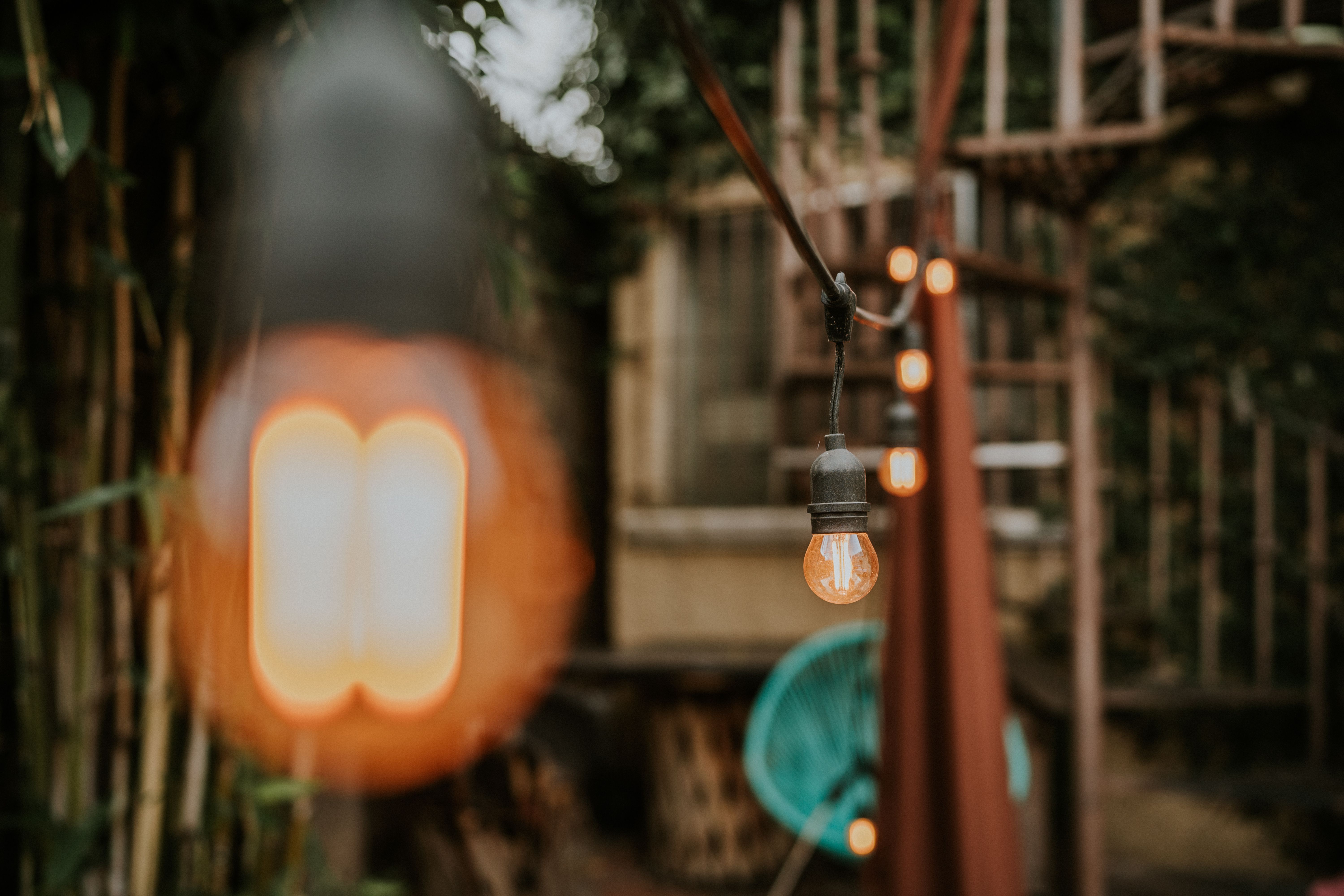 Lightbulb on String · Free Stock Photo
