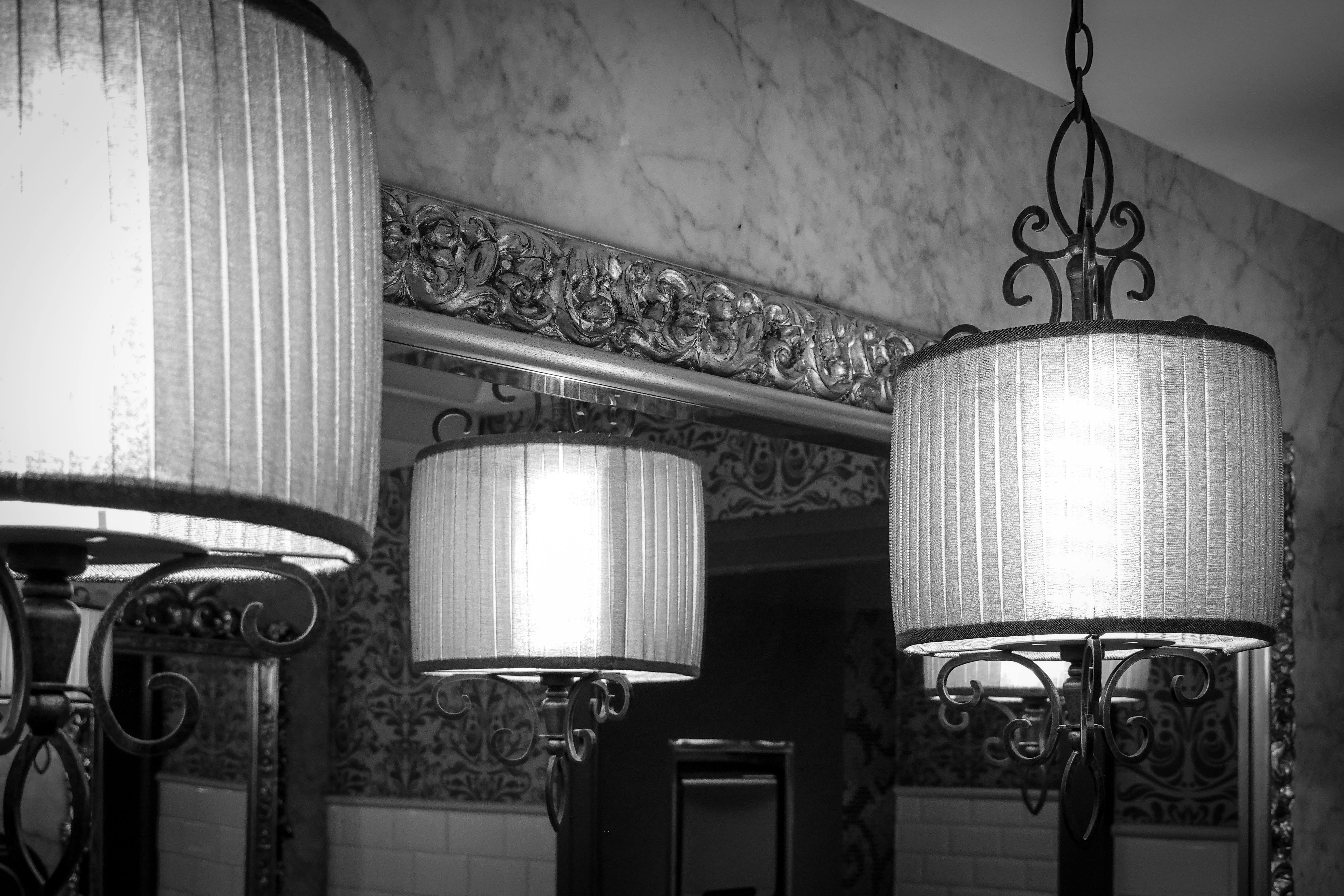Reflection of Ceiling Lamp on Mirror · Free Stock Photo