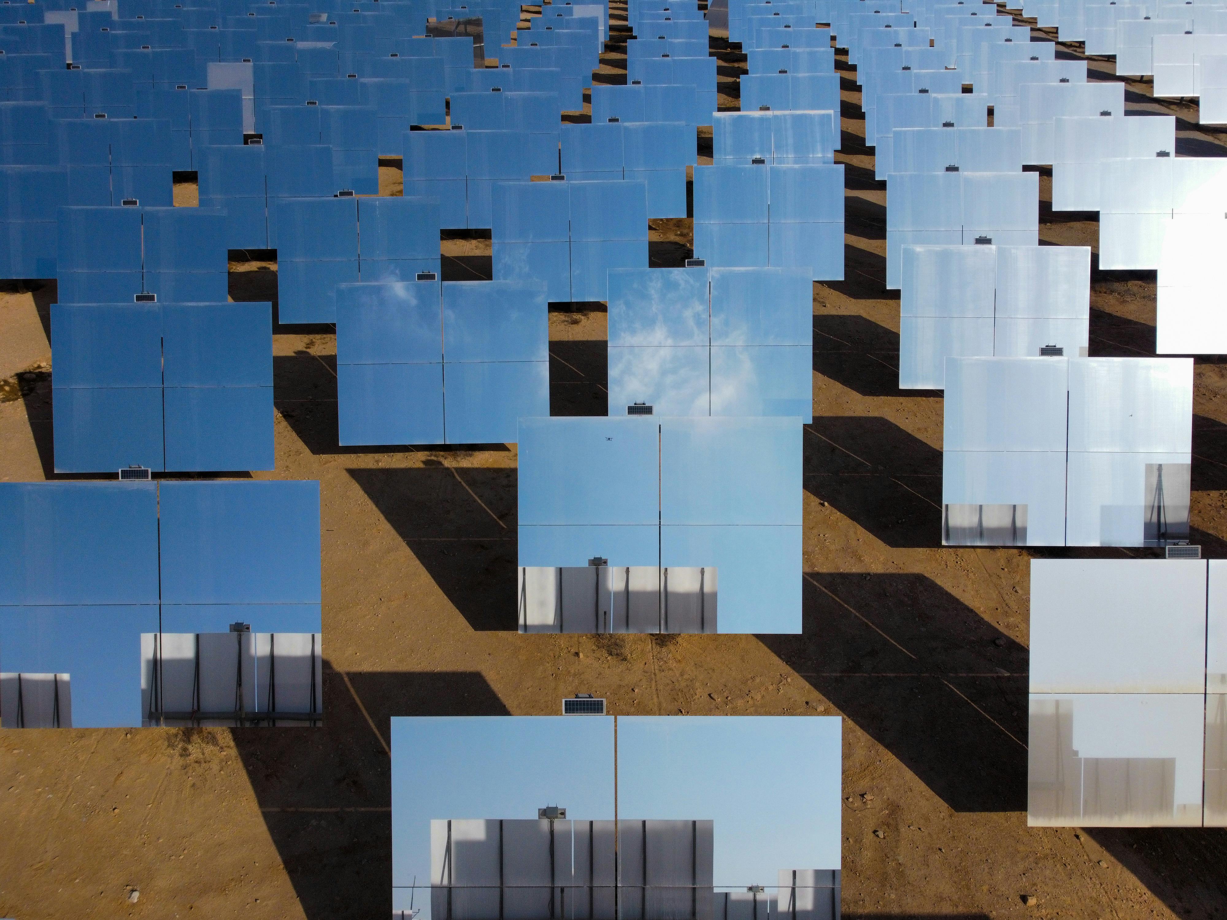 Reflections on Solar Panels · Free Stock Photo
