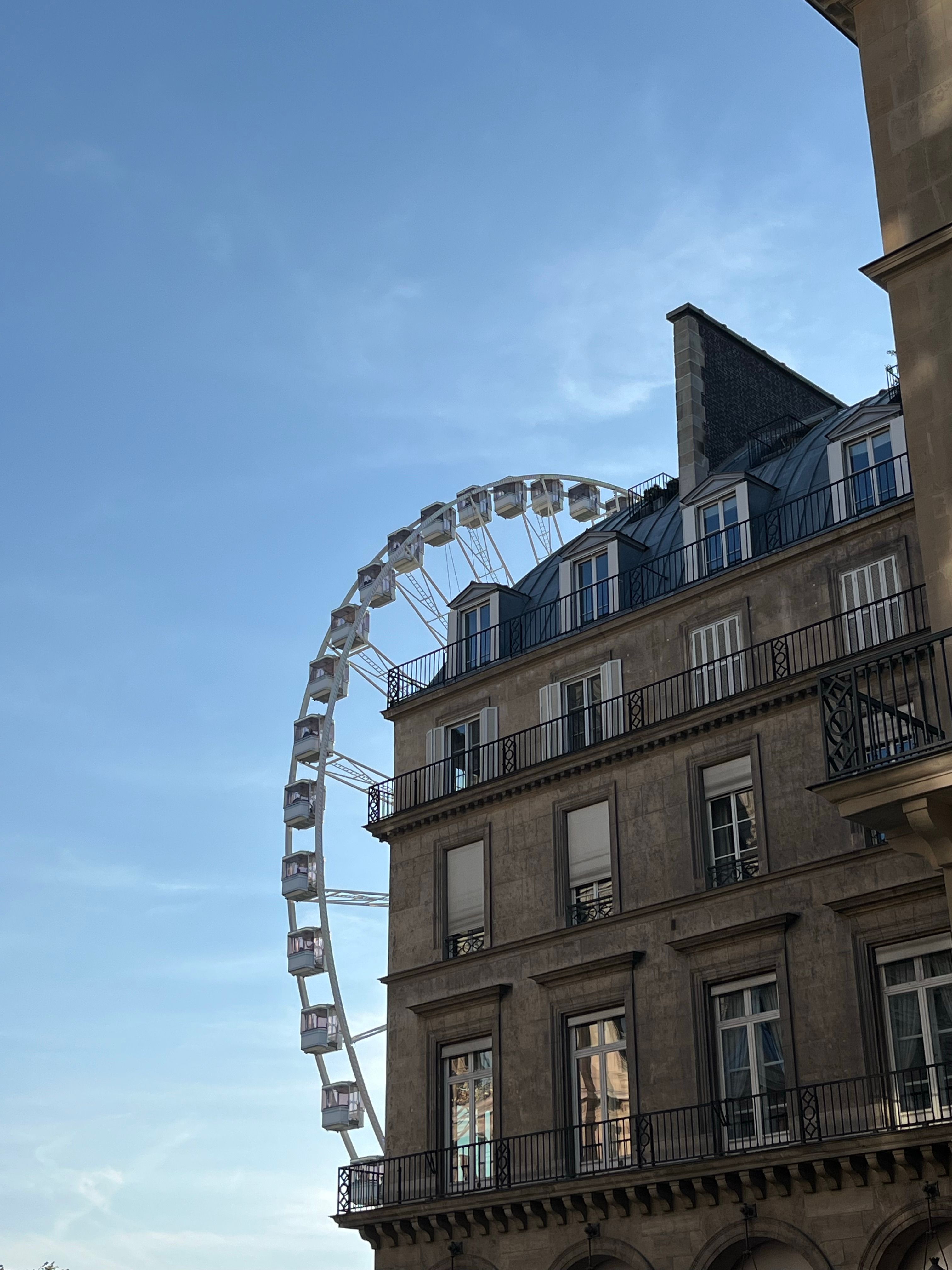 Ferris Wheel Behind a Building · Free Stock Photo