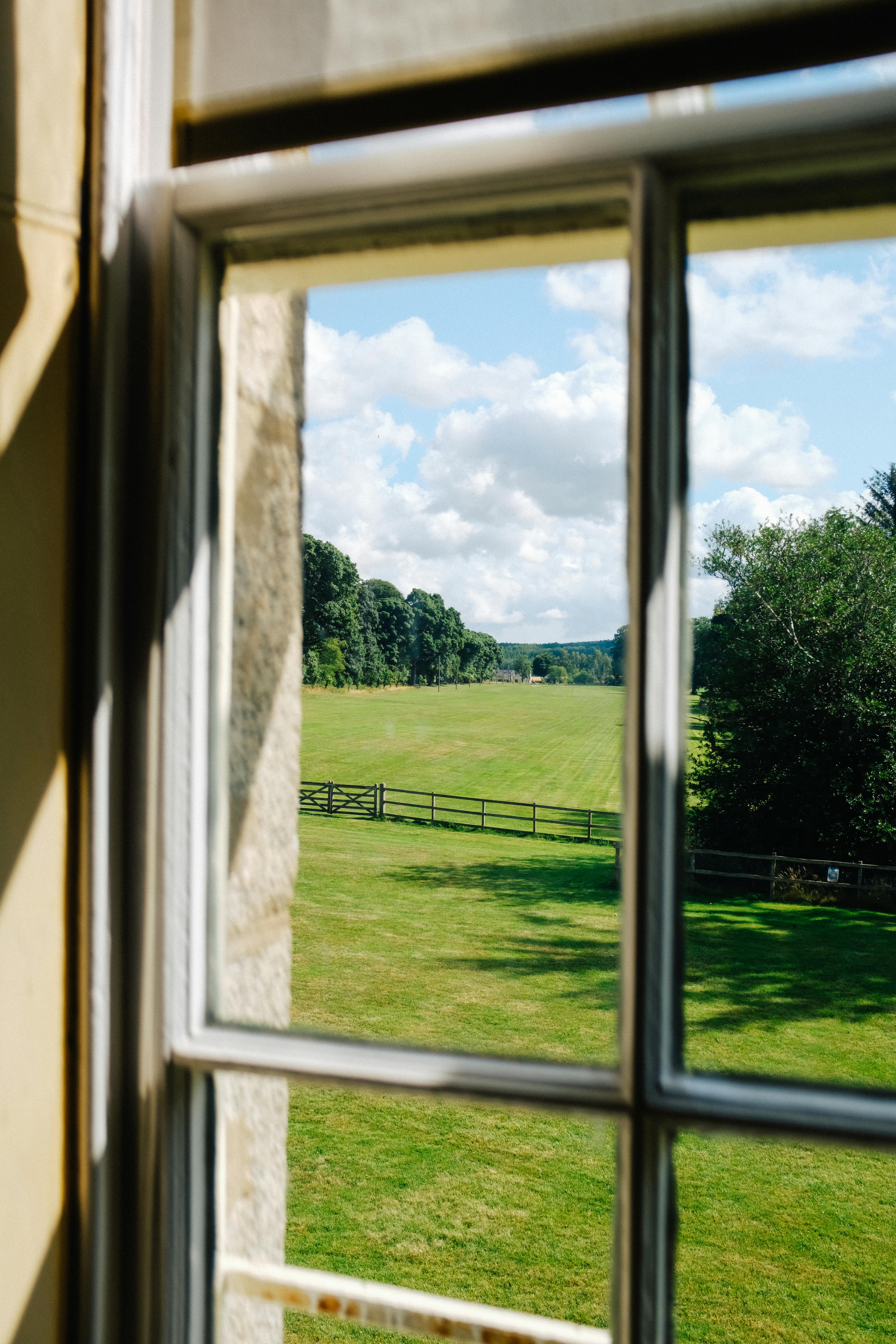Window and Grass Field · Free Stock Photo
