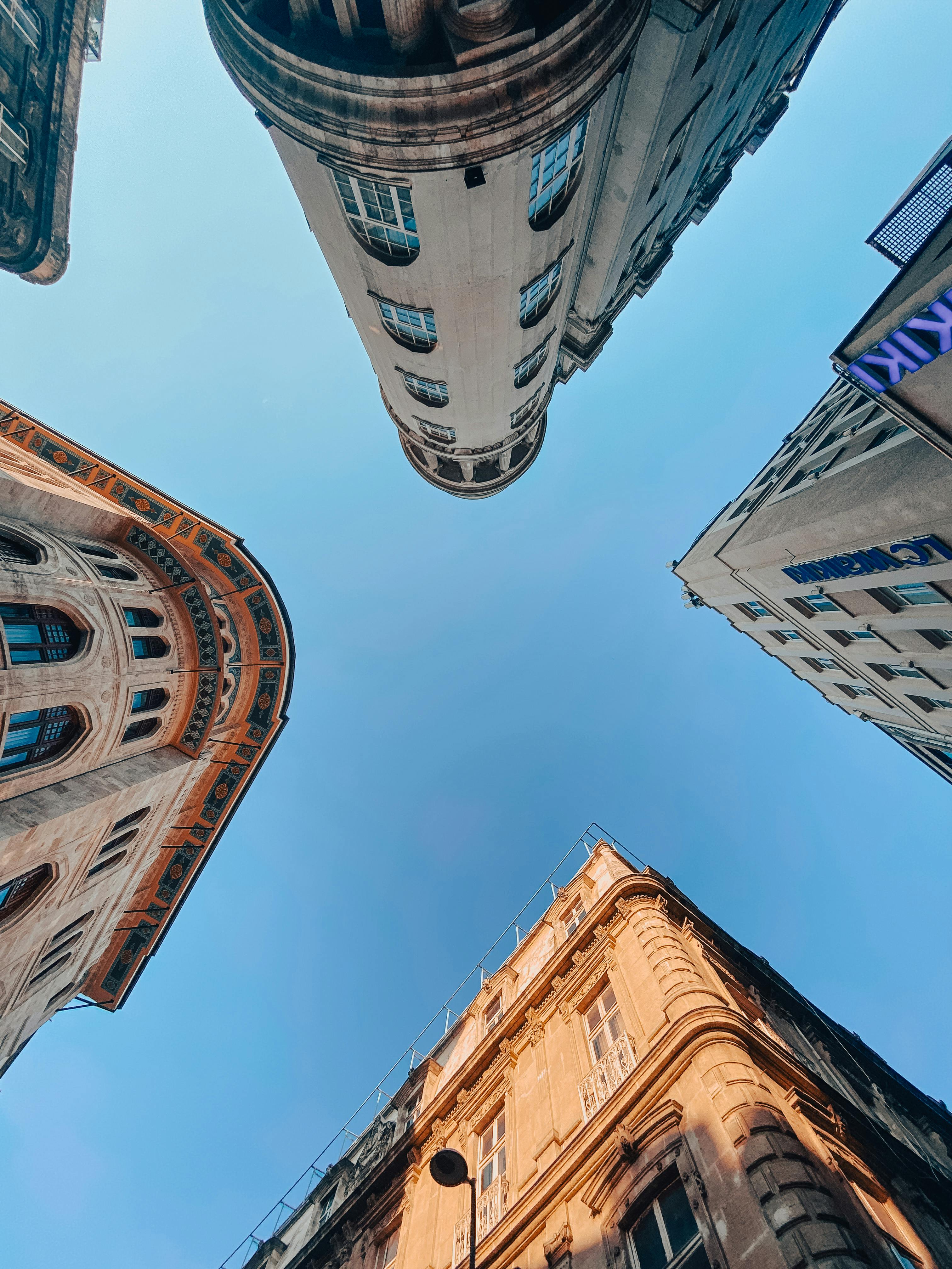 Low Angle Shot of High Rise Buildings · Free Stock Photo