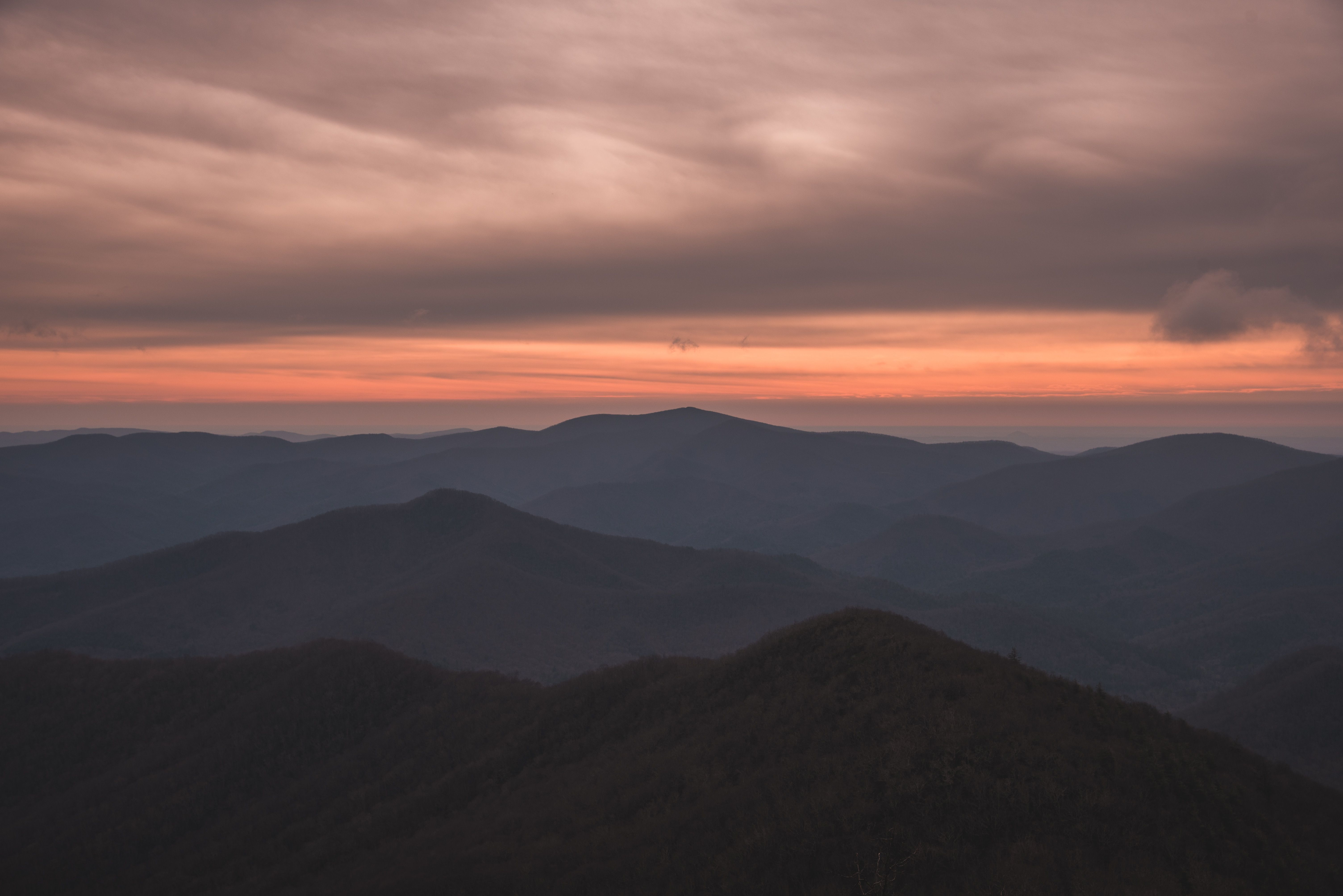 Pink Sunset Sky over the Mountains · Free Stock Photo