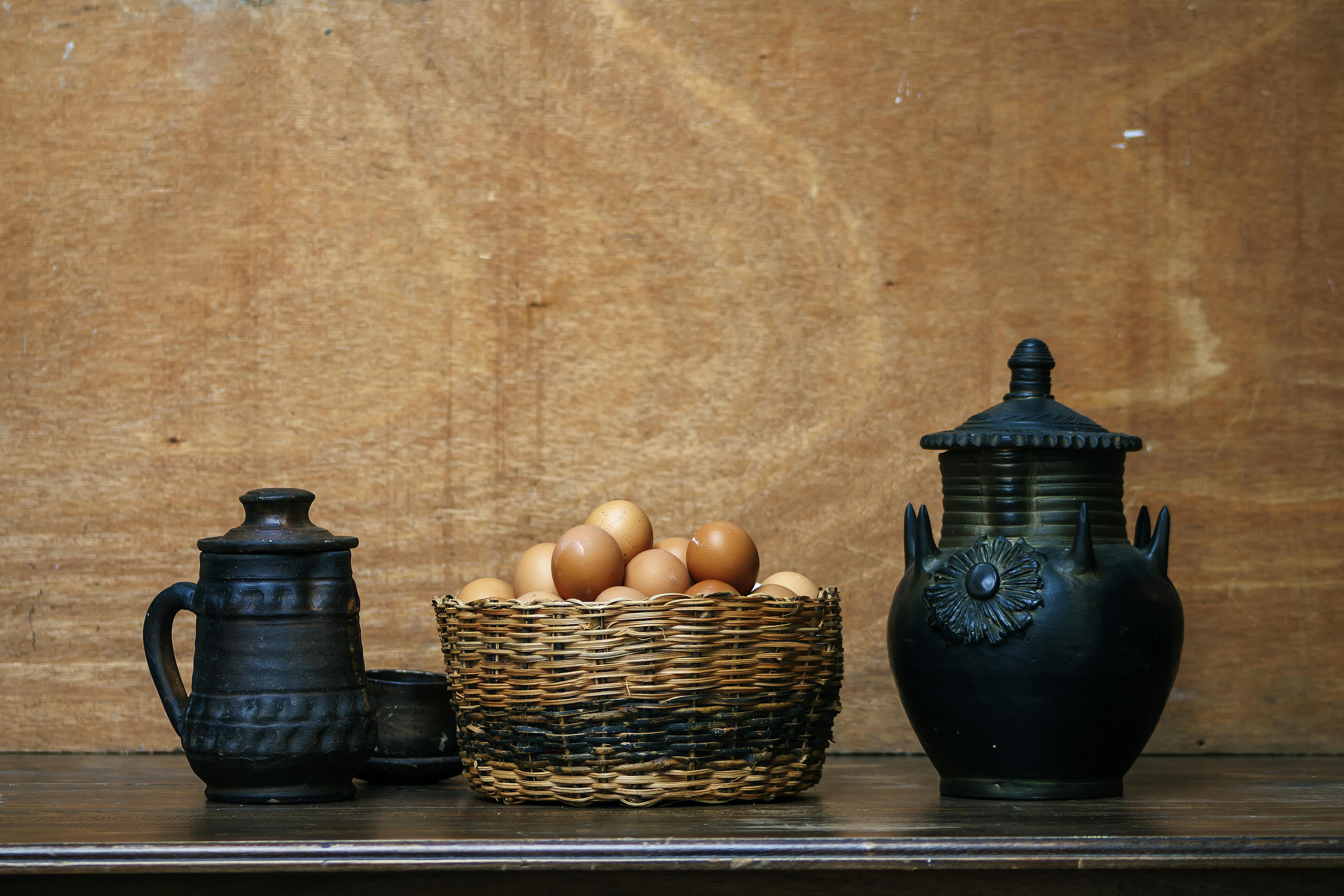 Still Life Photo with Baskets on a Table · Free Stock Photo