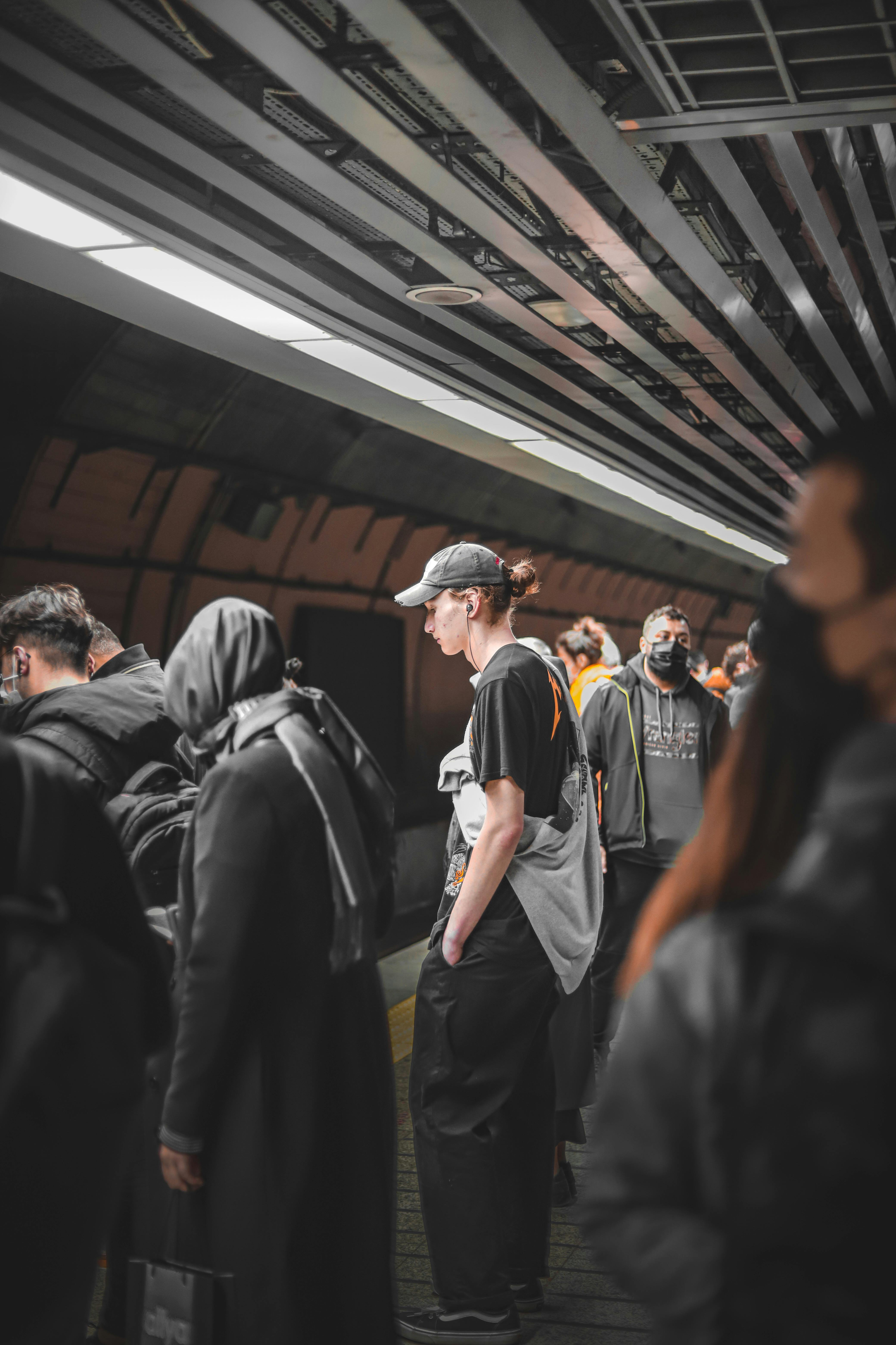 People Standing in Train Station · Free Stock Photo
