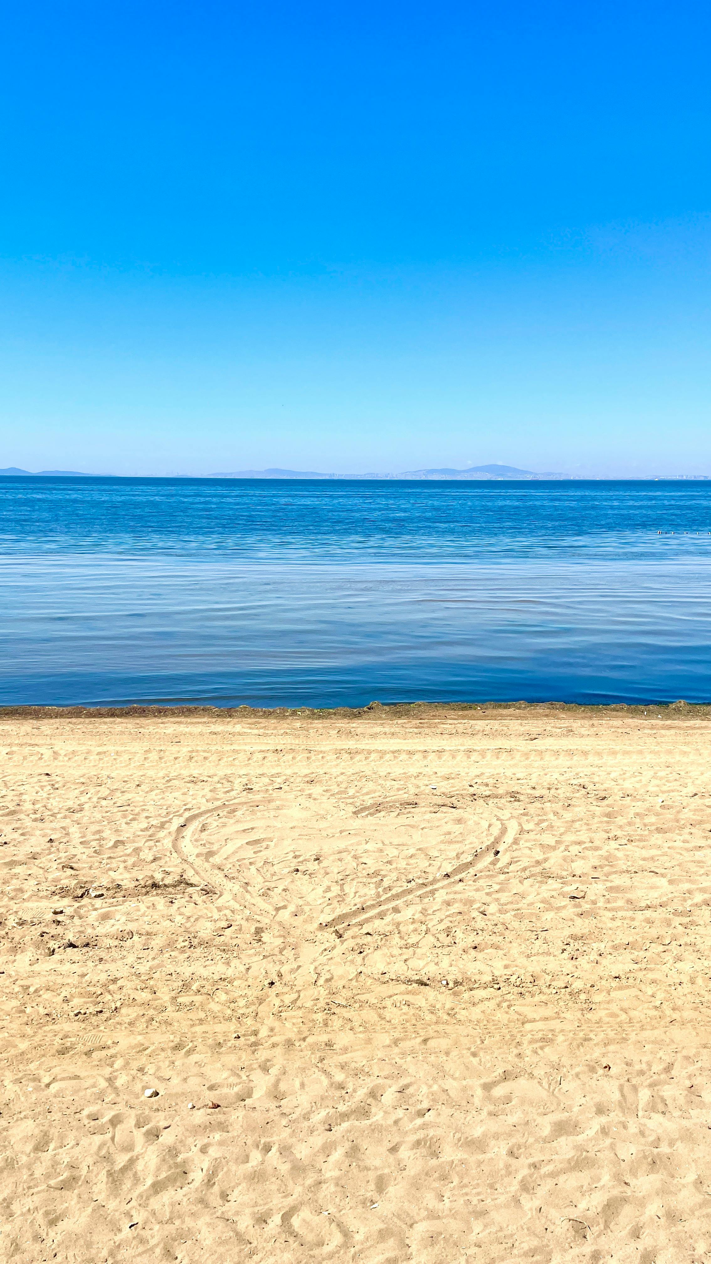 Aerial View of White Sand Beach · Free Stock Photo