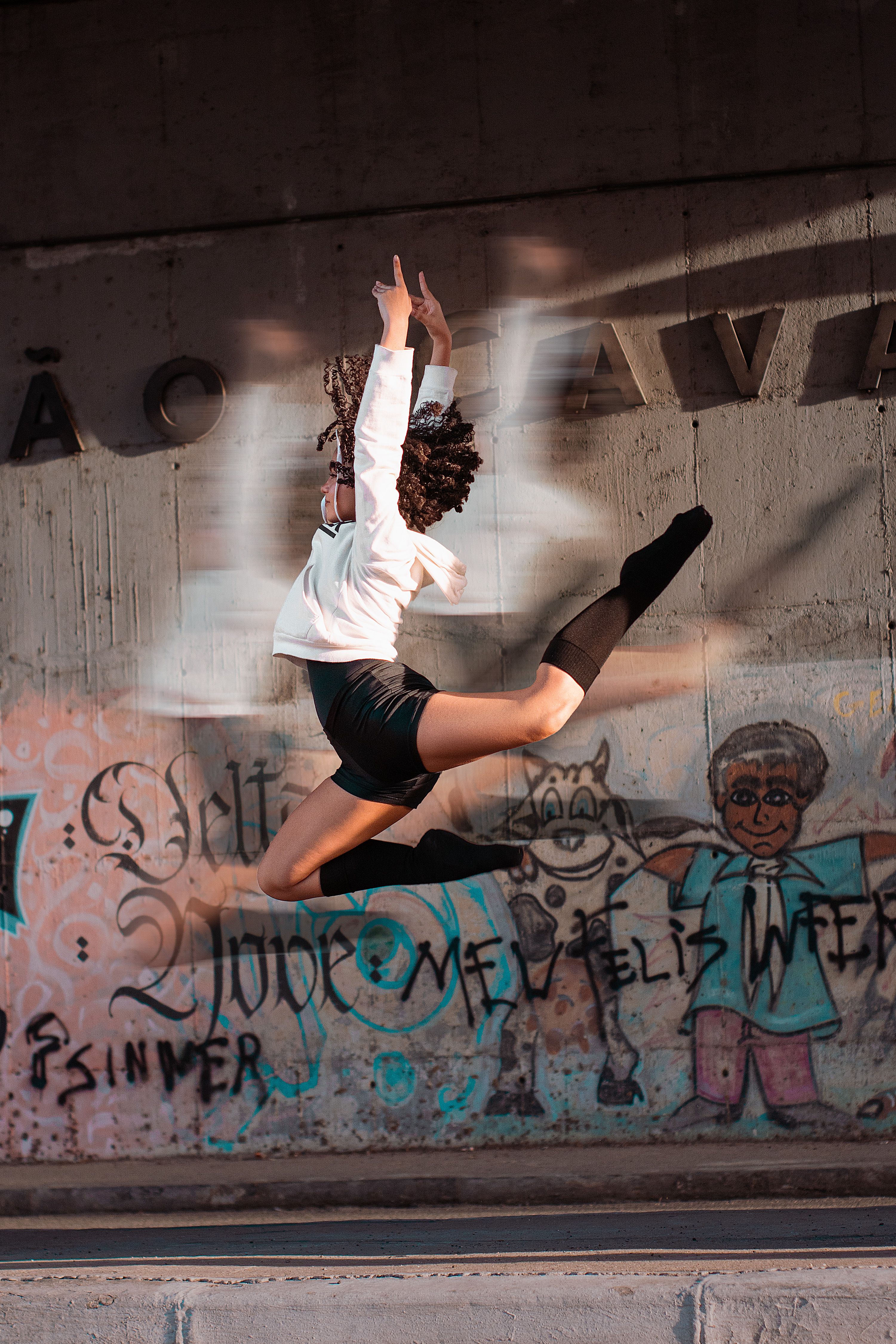 Woman Jumping on the Street · Free Stock Photo