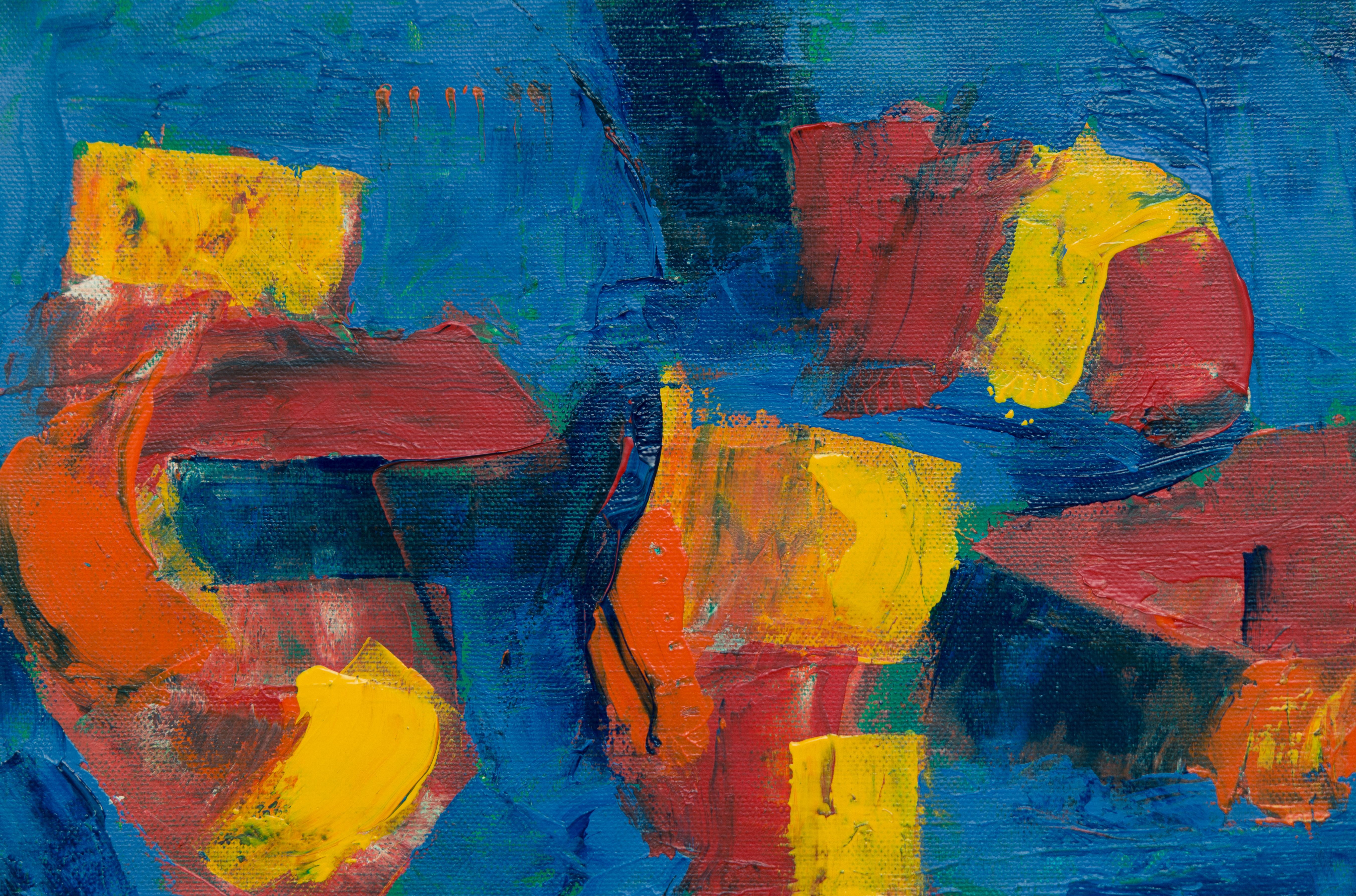 Acrylic Abstract Painting Close-up Photo · Free Stock Photo