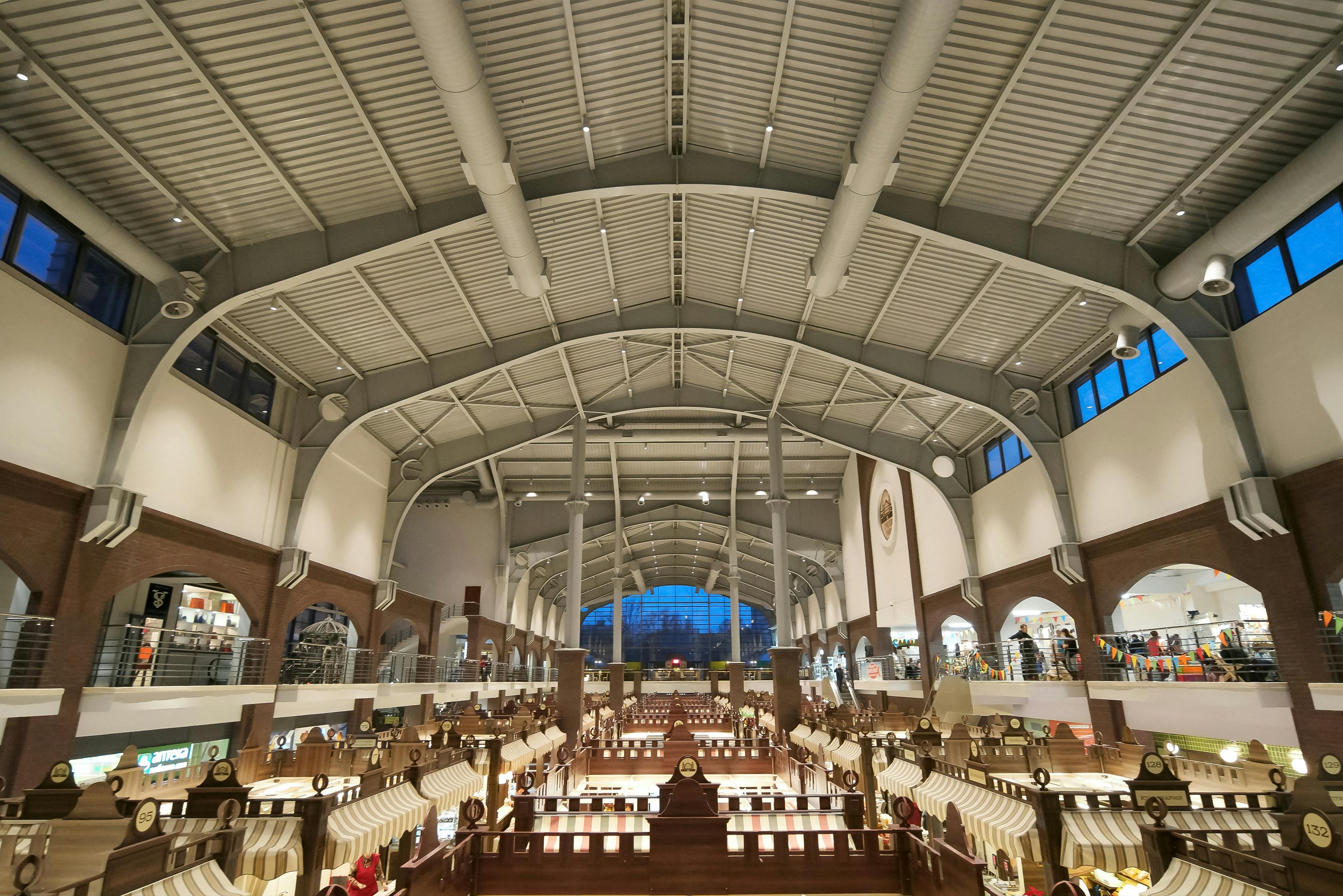 Food Stalls inside the Building · Free Stock Photo