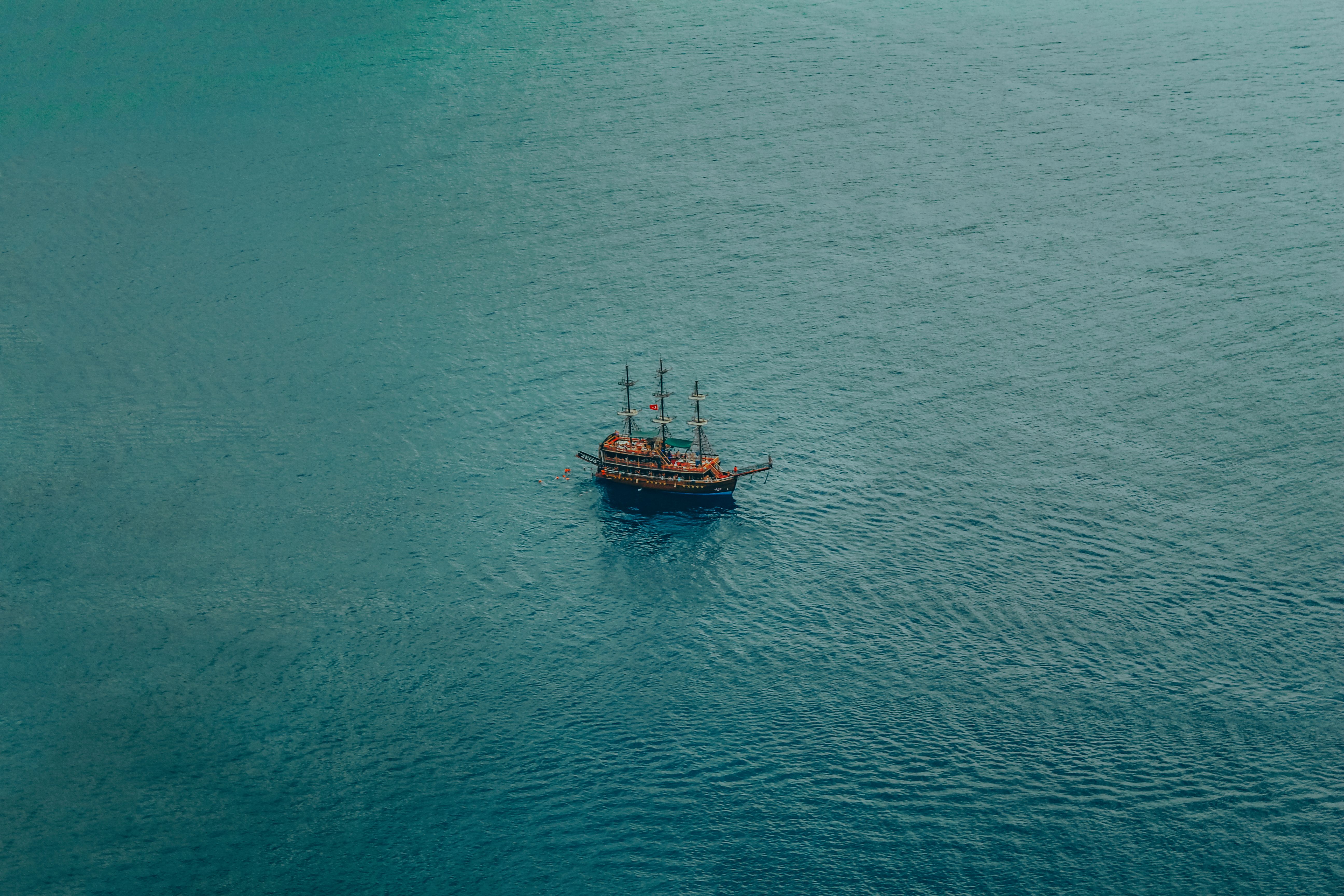 Aerial Photo of Ship in the Ocean · Free Stock Photo