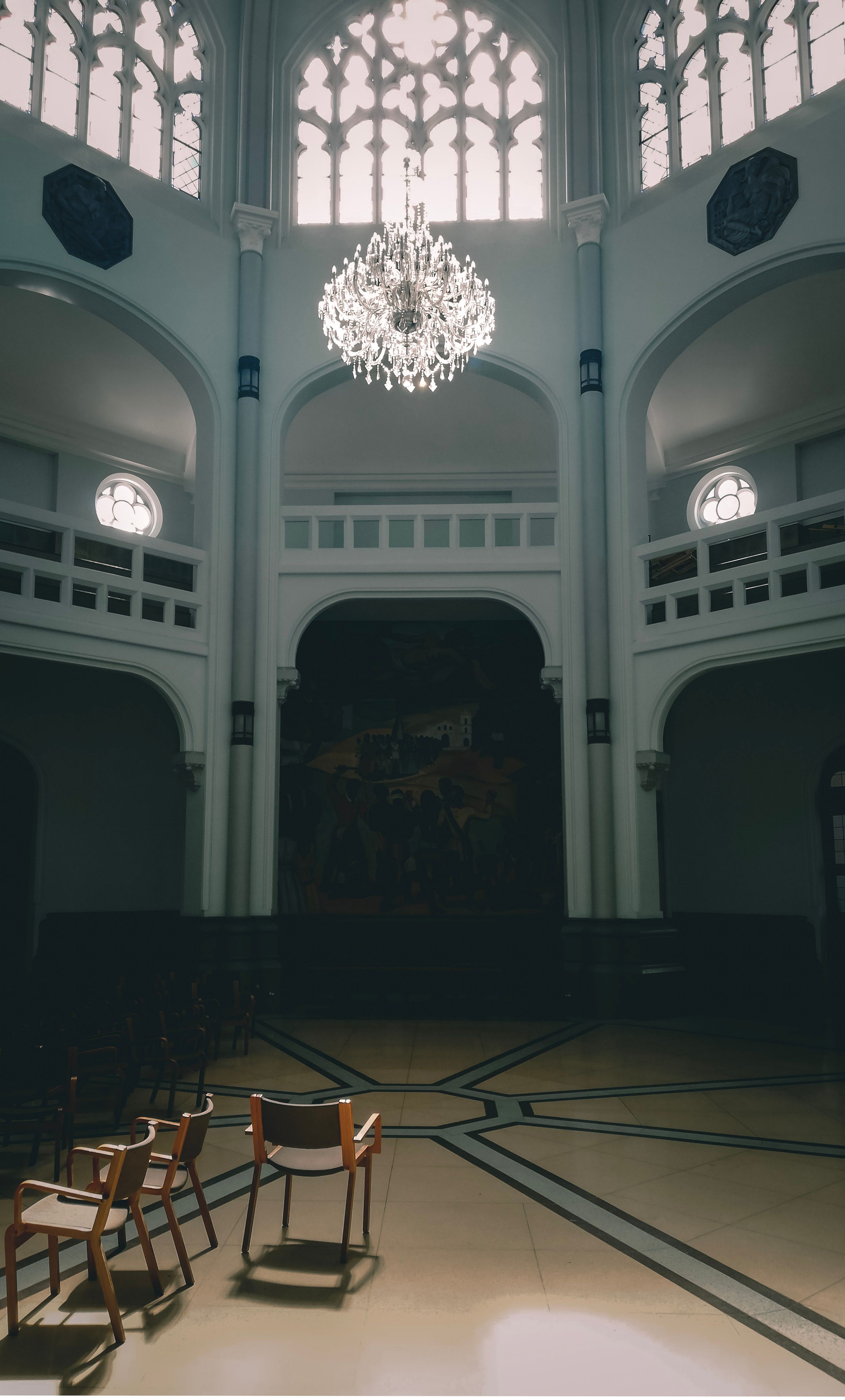 An Elegant Chandelier Hanging on the Ceiling of a Museum · Free Stock Photo