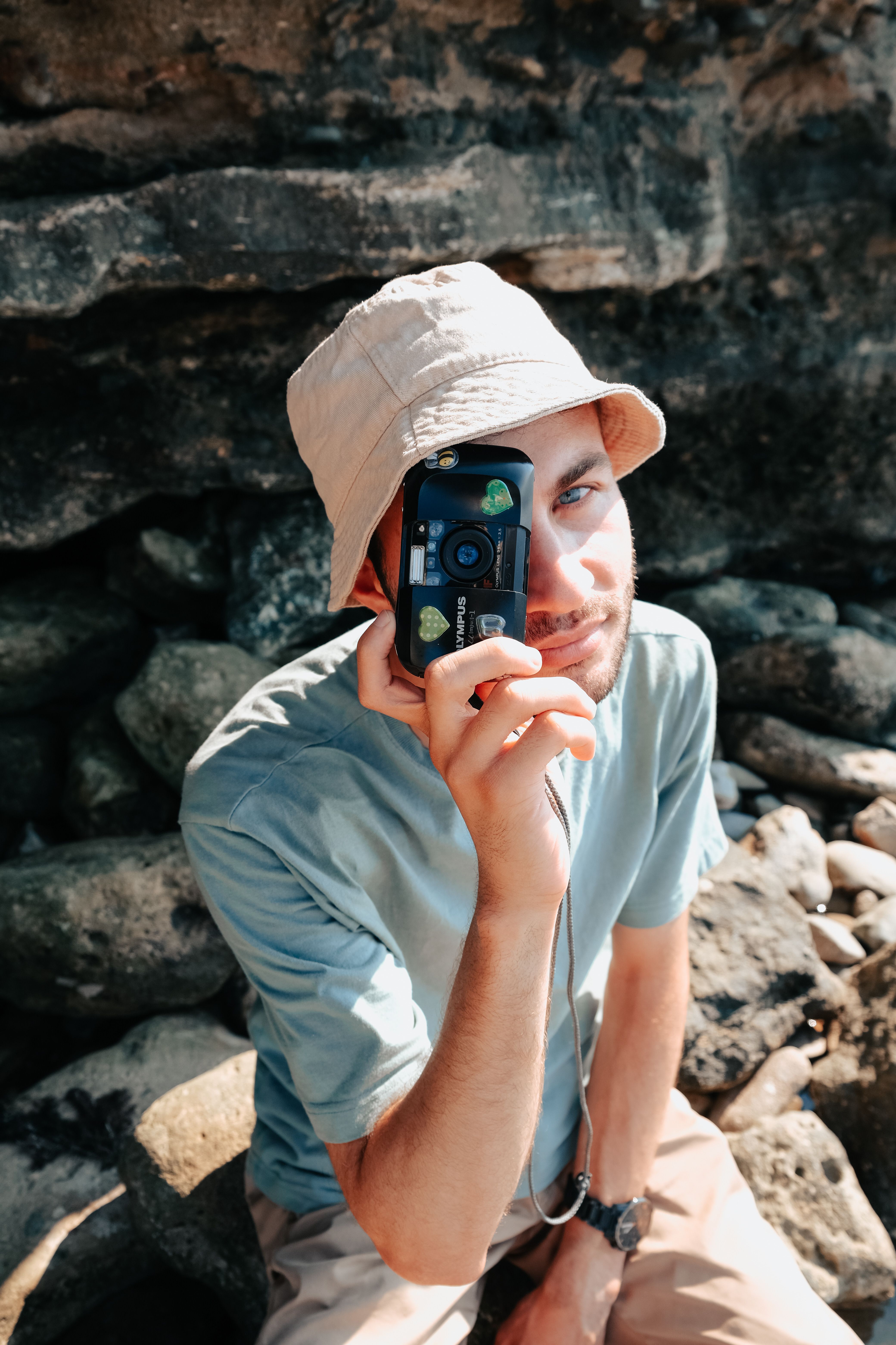 Man Holding a Film Camera · Free Stock Photo