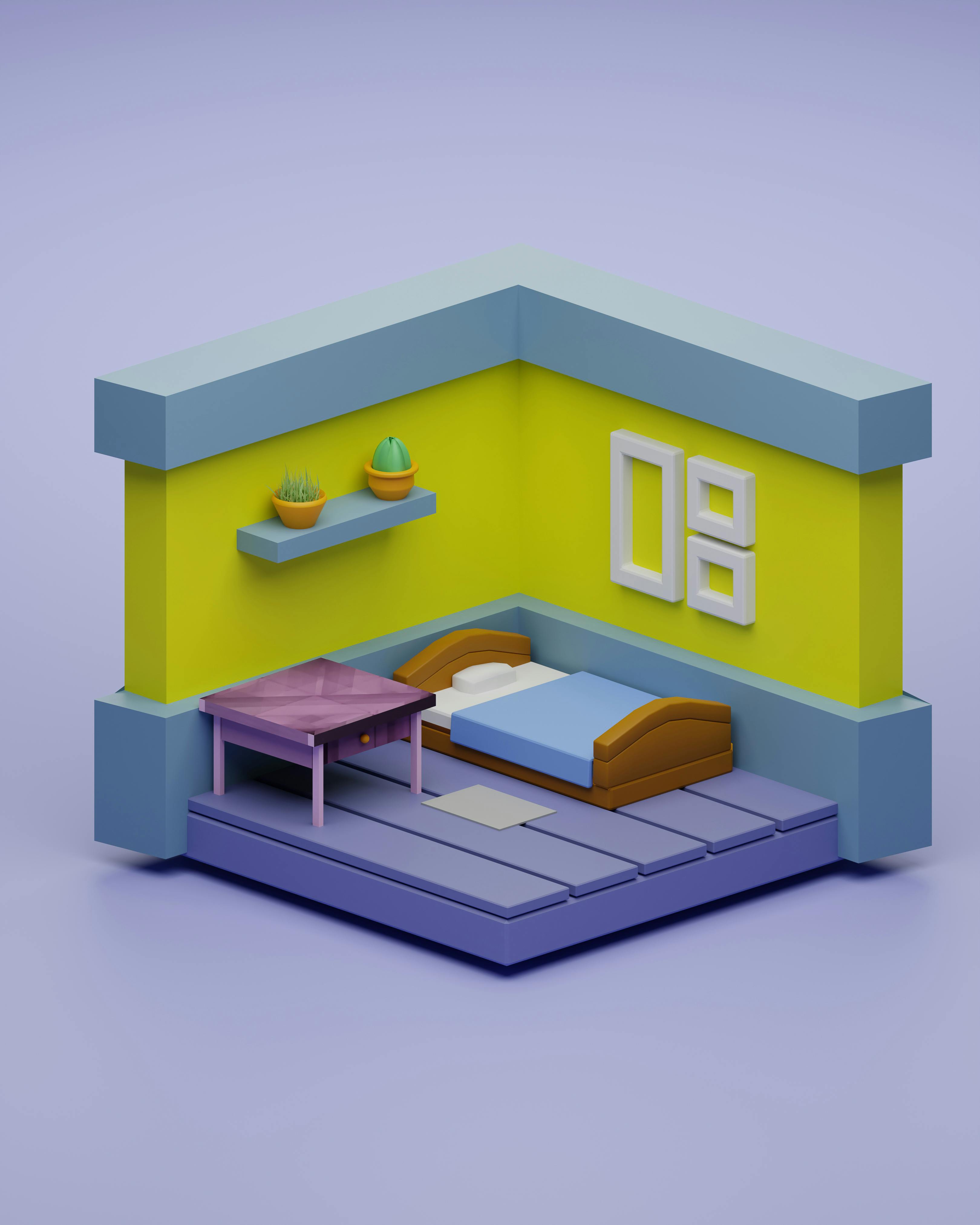 Miniature Toy Bedroom · Free Stock Photo