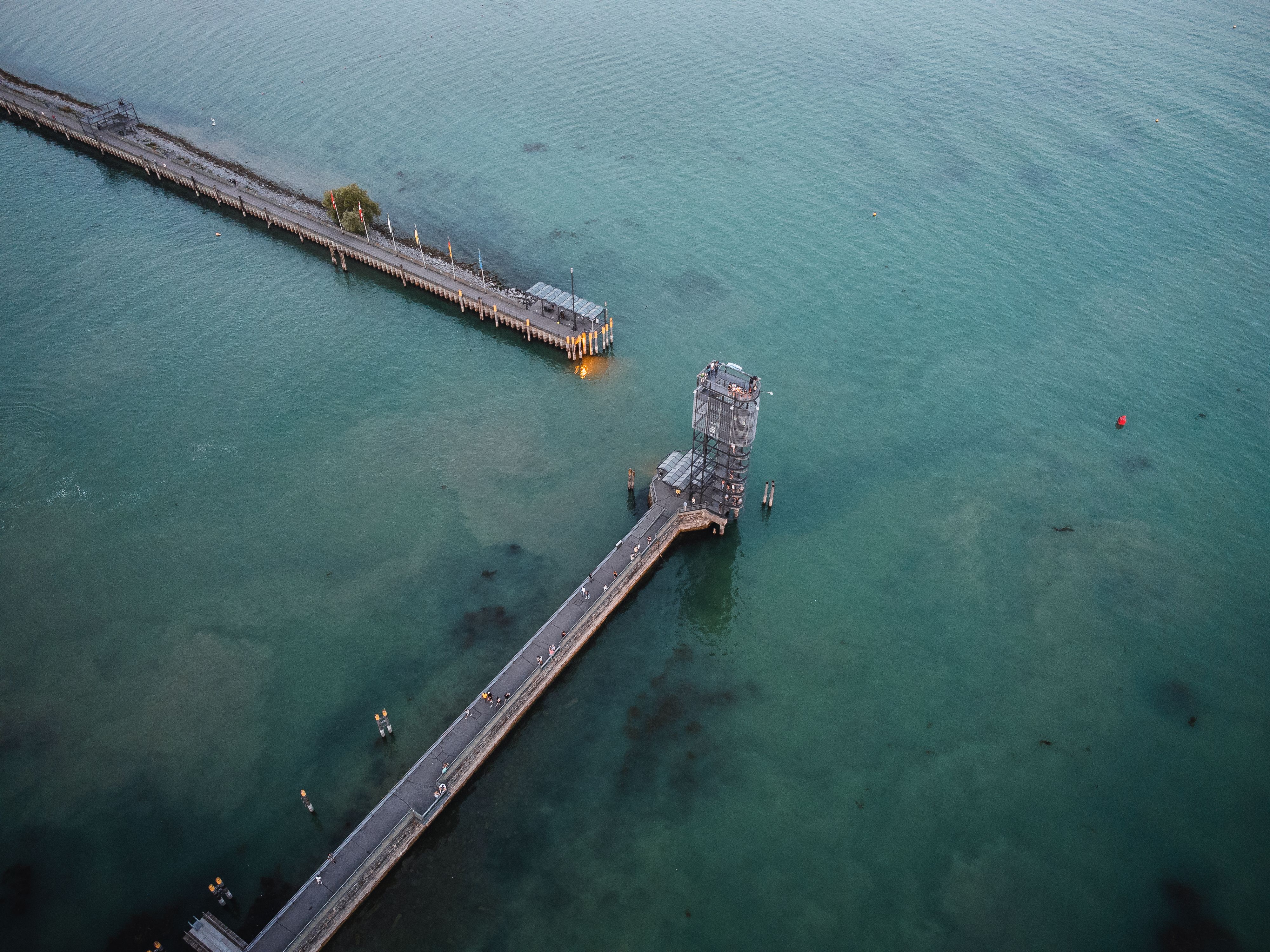 Aerial View of Bridge Overt the Ocean · Free Stock Photo